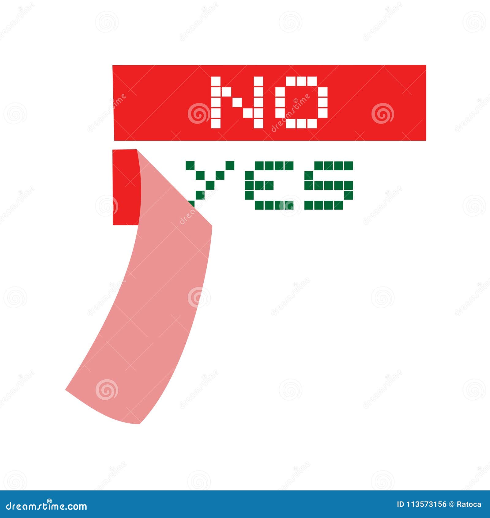 No and Yes Messages in Spanish Language Stock Vector - Illustration of ...