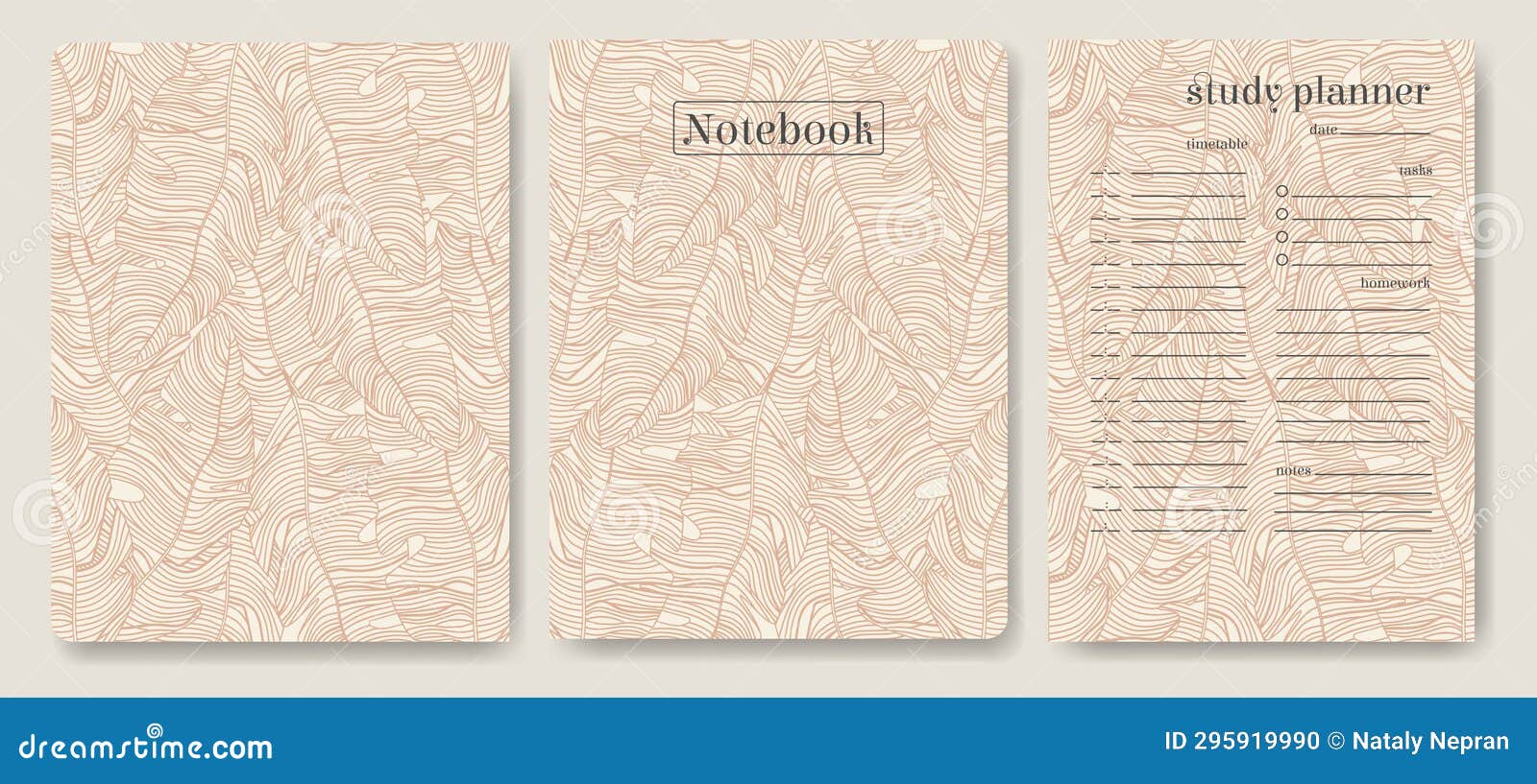 Design for Notebook and Planner Template. Study Planner, Cover Page ...
