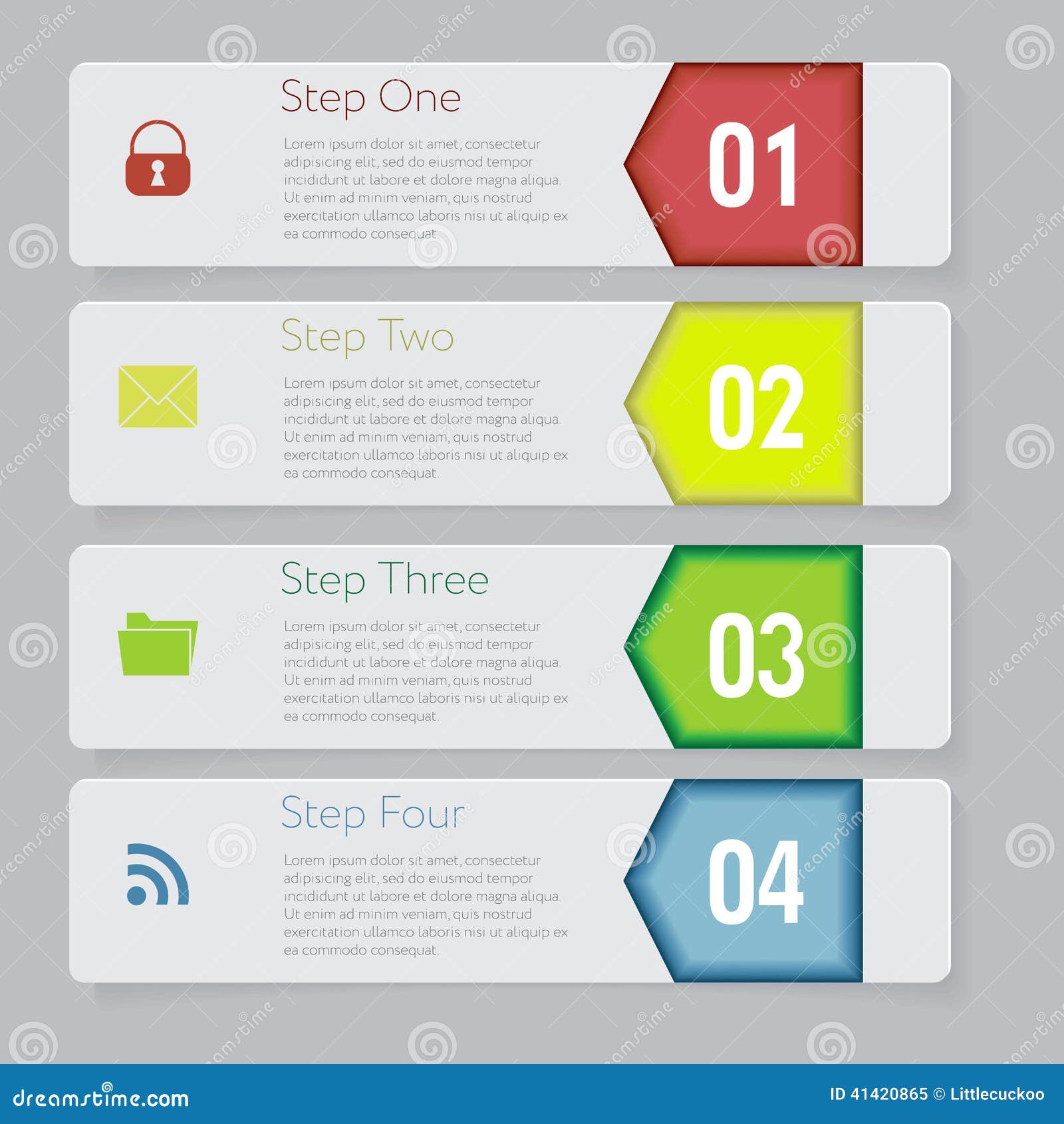 Design Number Banners Template Graphic or Website Layout Stock Vector ...