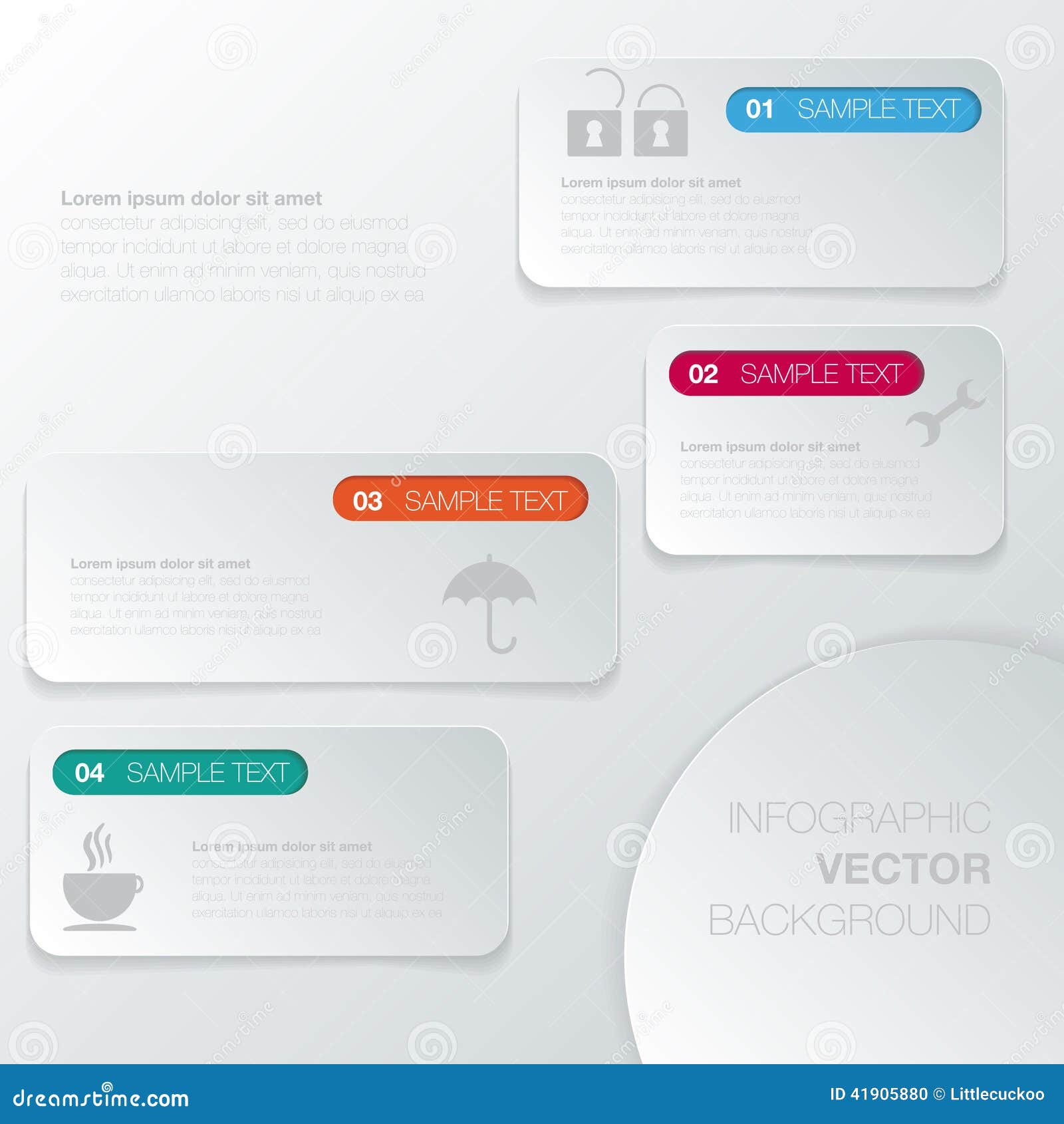 Design Number Banners Template Graphic or Website Layout Stock Vector ...