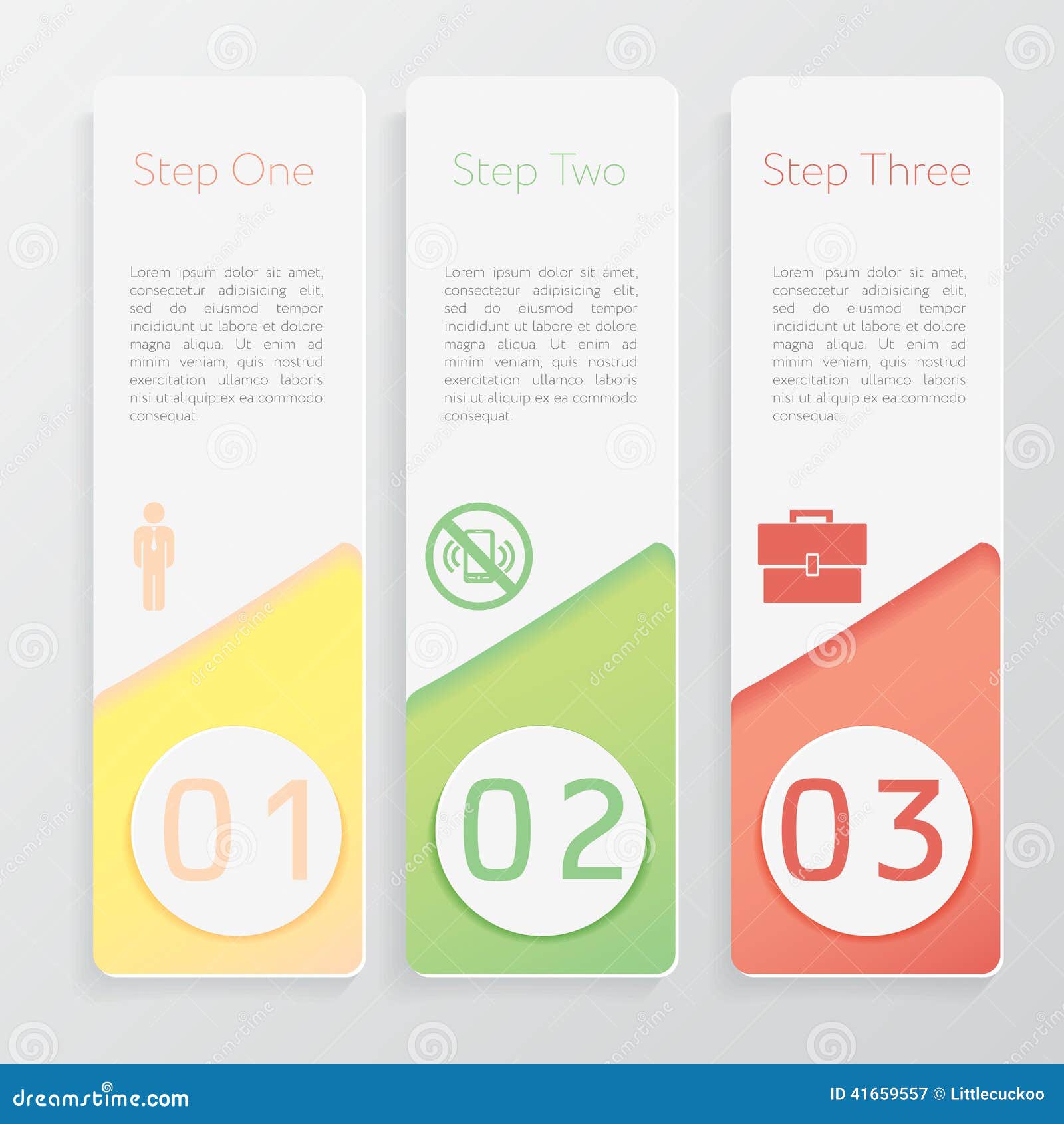 Design Number Banners Template Website Layout Stock Vector ...