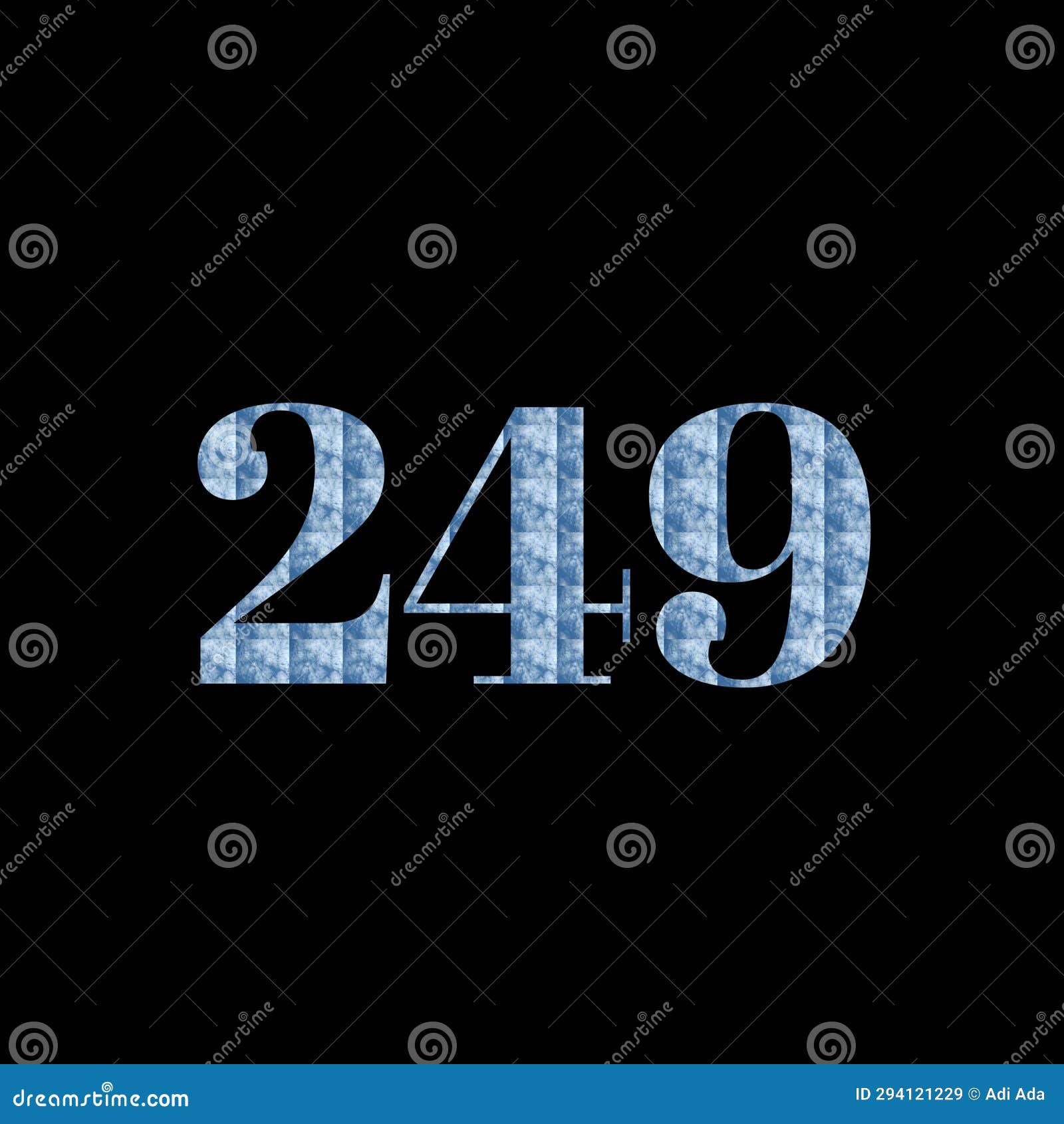 Design Number 249 On Black Background Royalty-Free Stock Photography ...