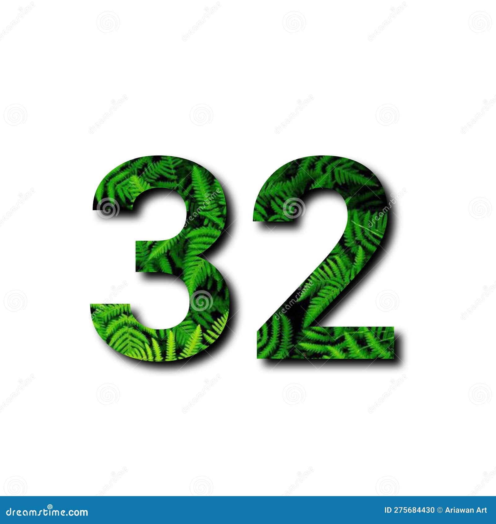 Design Number 32 with Leaf Texture on White Background. Stock ...
