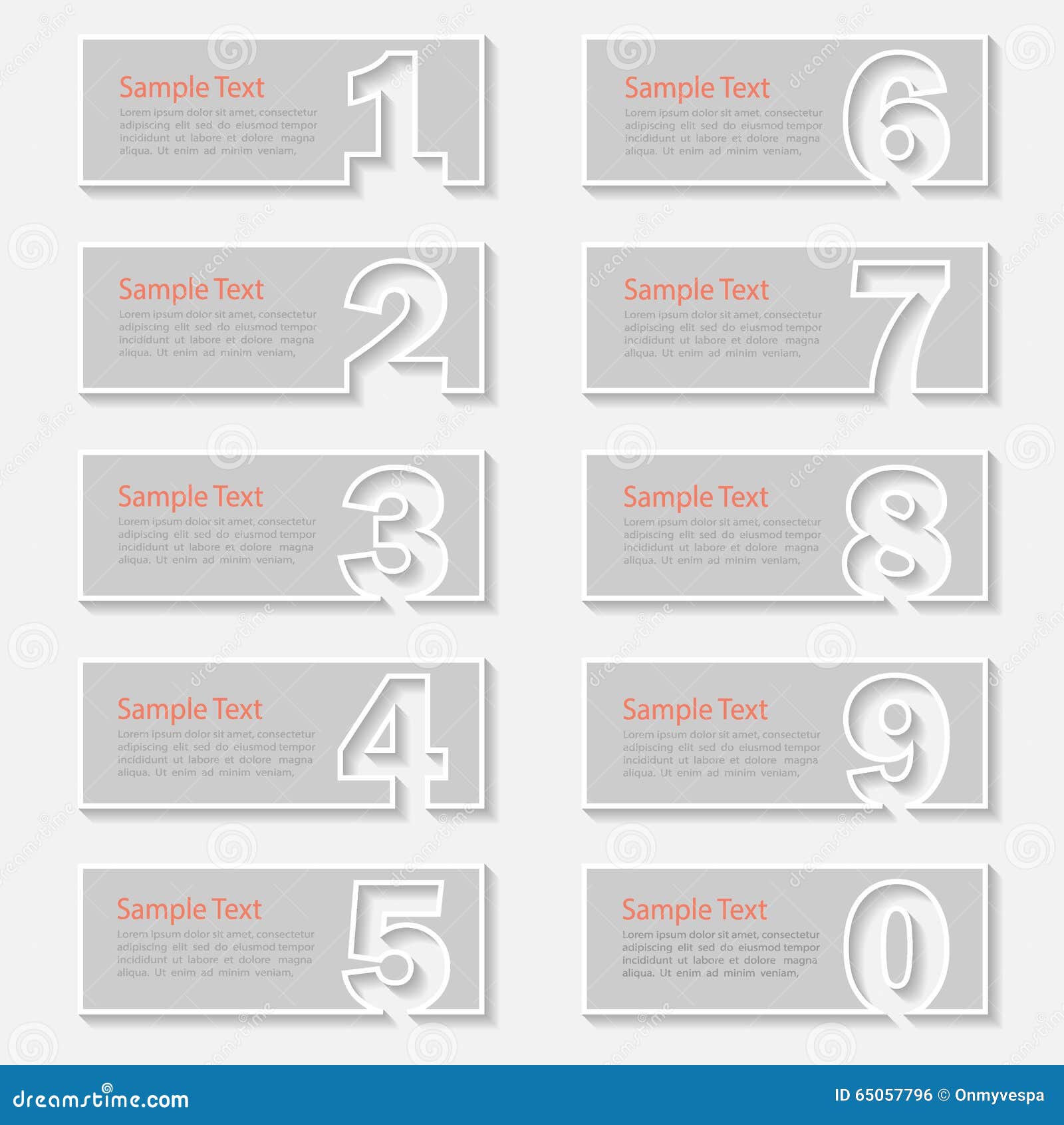 Design 10 Number Options Infographic. Vector Illustration Can Be Used ...