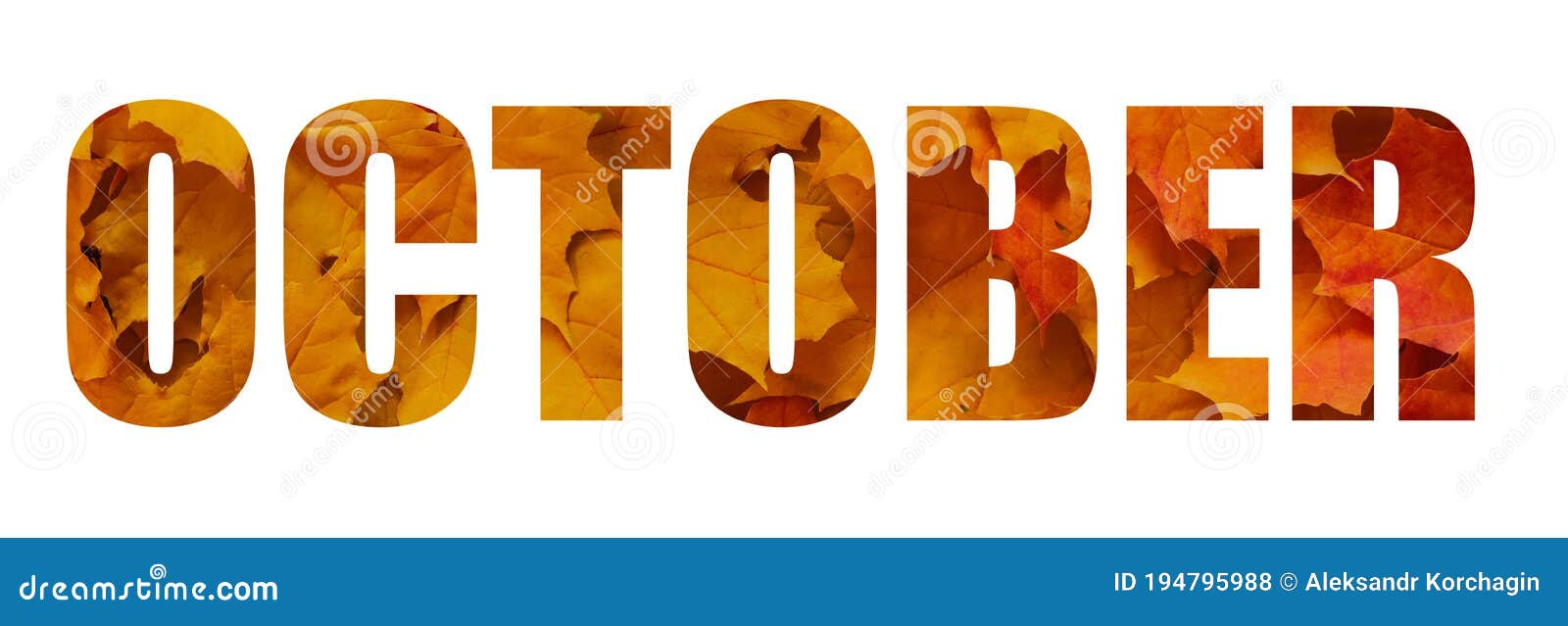 Design October Text on a White Background Stock Illustration ...
