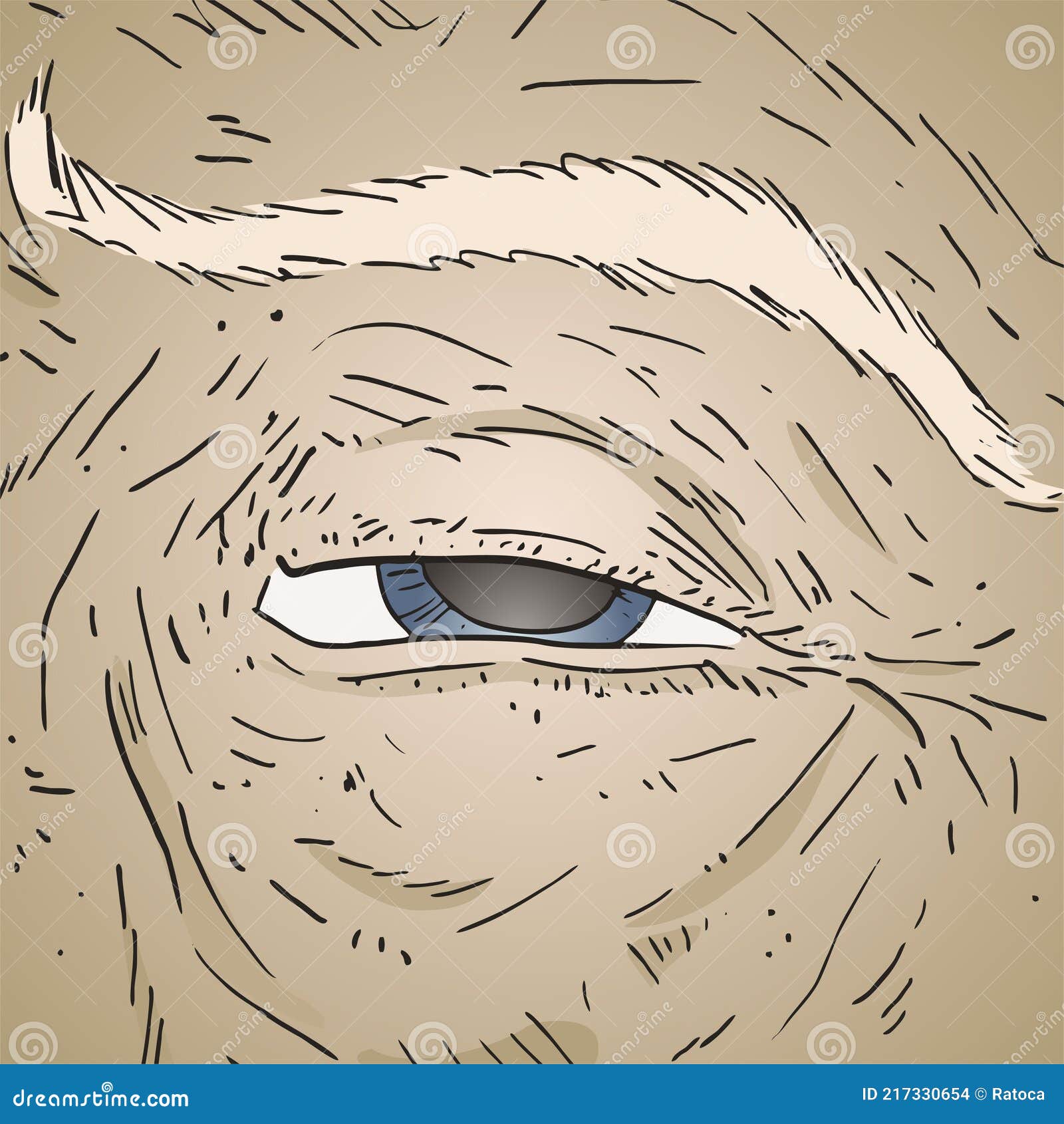 Design of old man eye stock vector. Illustration of vector - 217330654