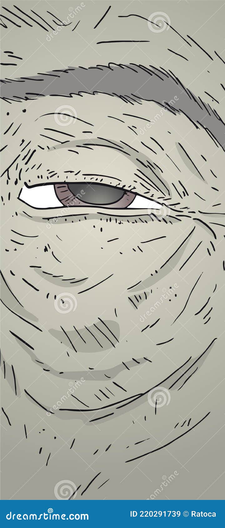 Design of Old Man Eye Illustration Stock Vector - Illustration of asian ...