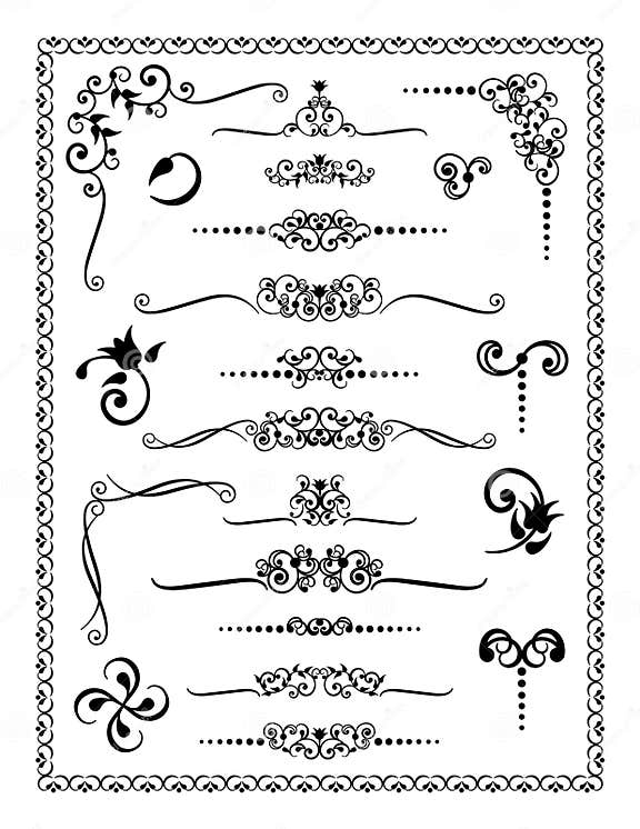 Design Ornaments 2 stock vector. Illustration of enhancement - 9895396