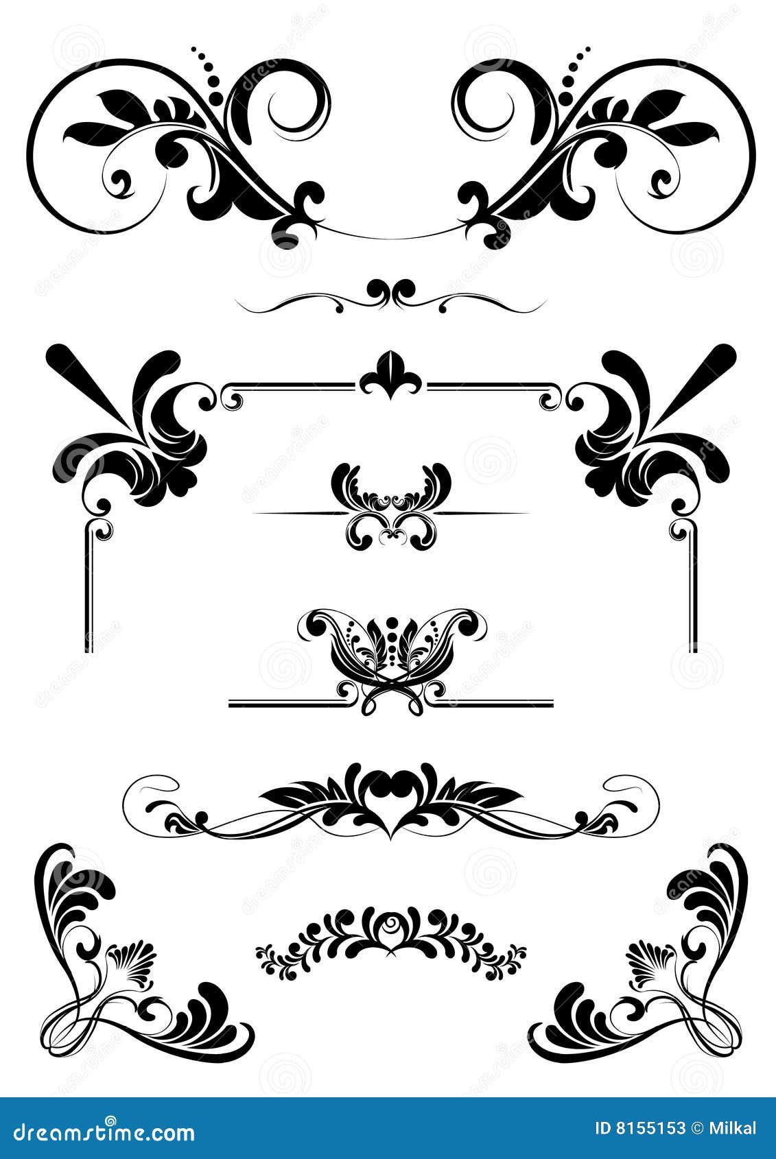 Design ornaments stock vector. Illustration of flower - 8155153