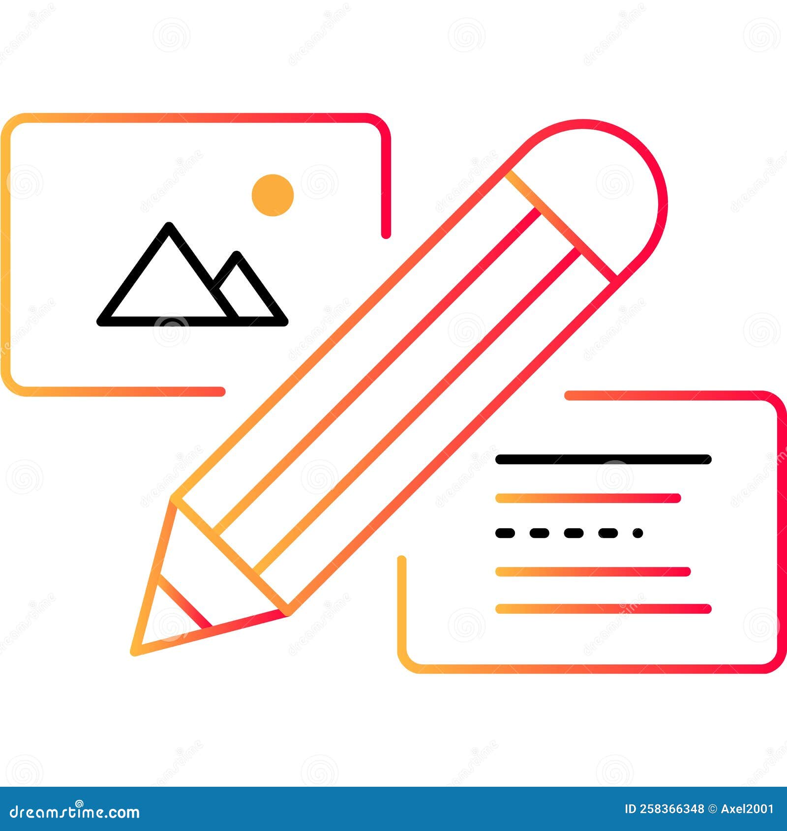 Design Outline Icon Vector Pencil and Editor App Stock Vector ...