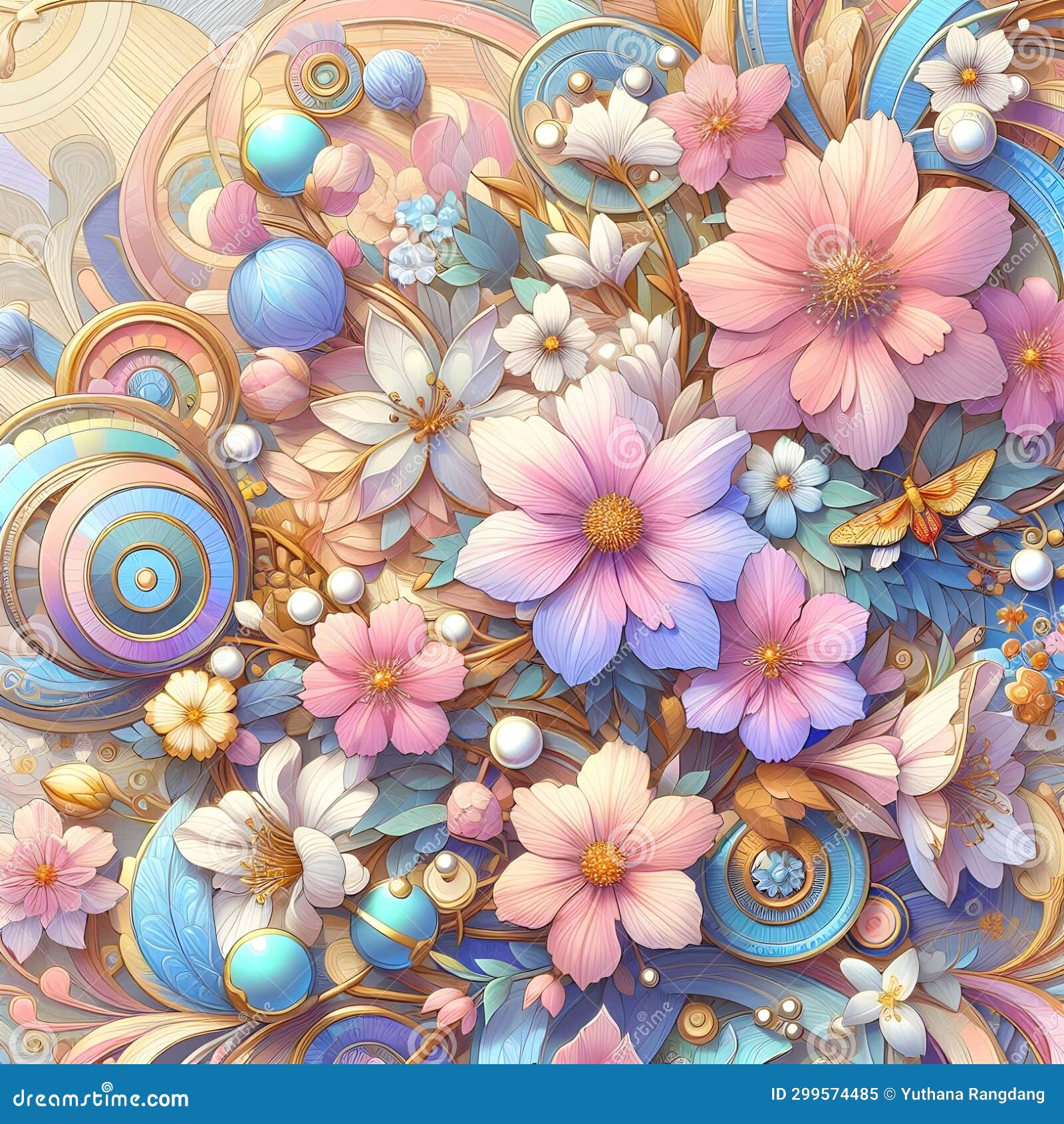 Design a Pattern Inspired by the Blossoming of Spring Flowers. Stock ...