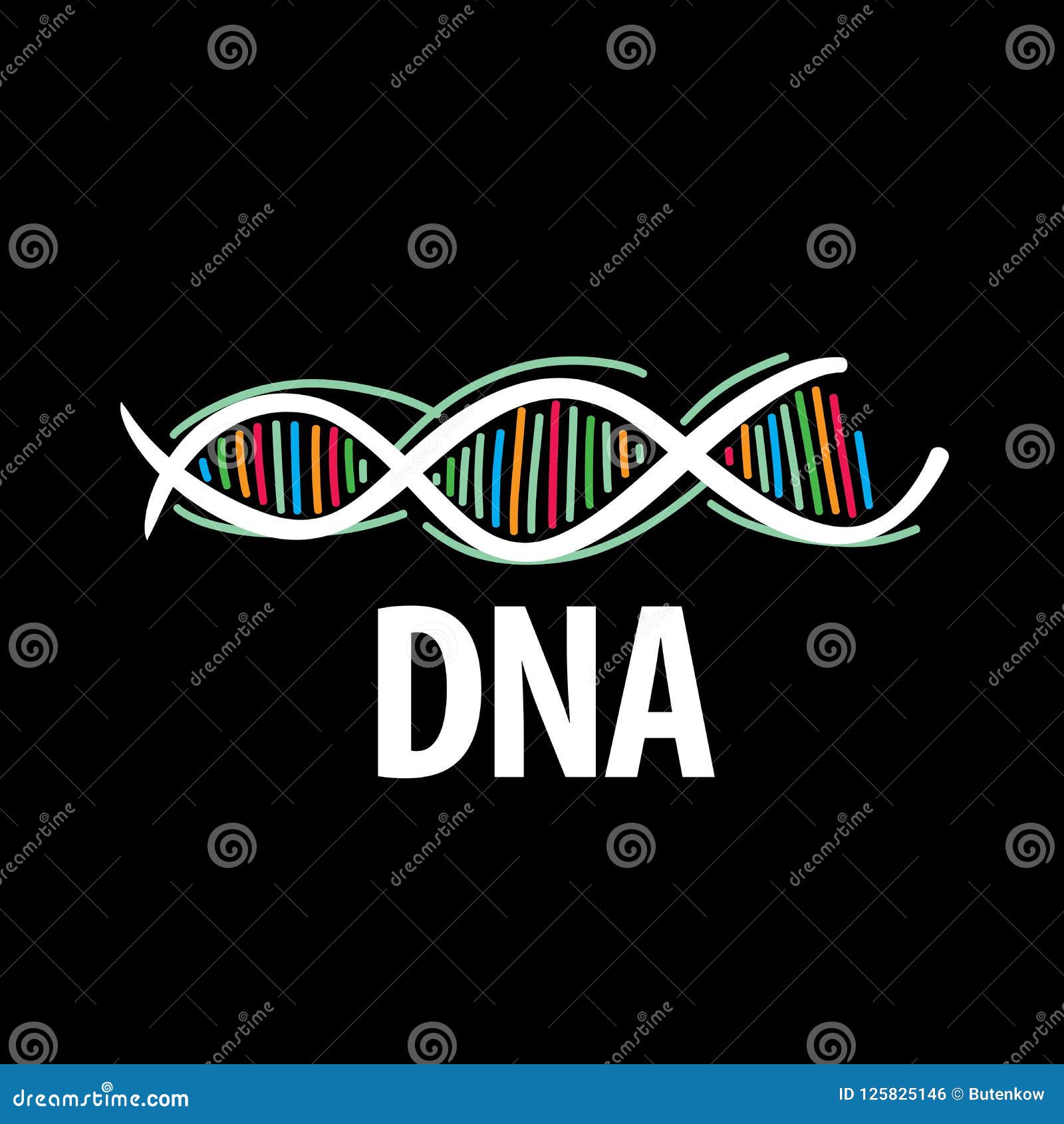 Vector logo dna stock vector. Illustration of life, isolated - 125825146