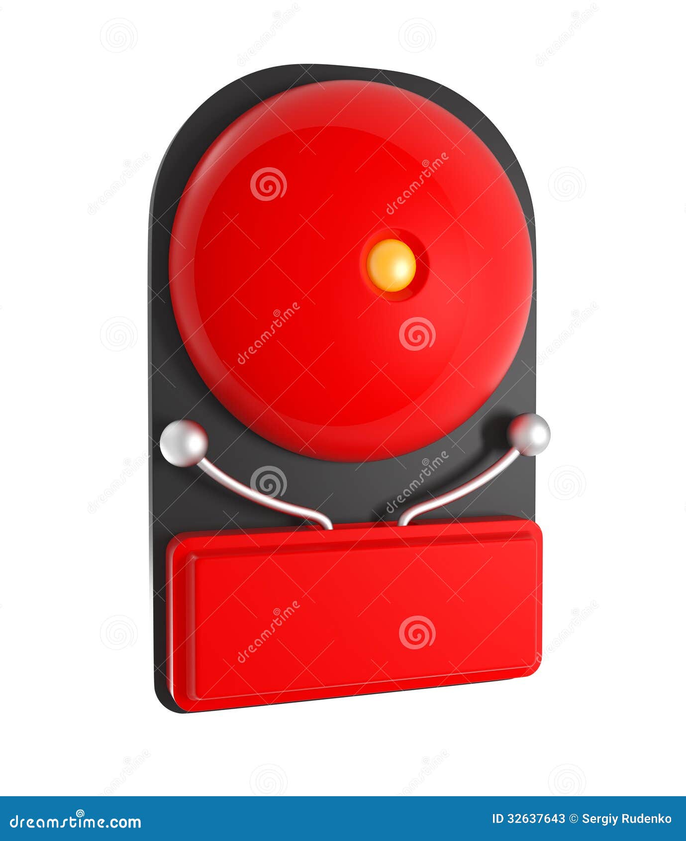 Design Pattern of Red Fire Alarm Isolated on White Stock Illustration ...