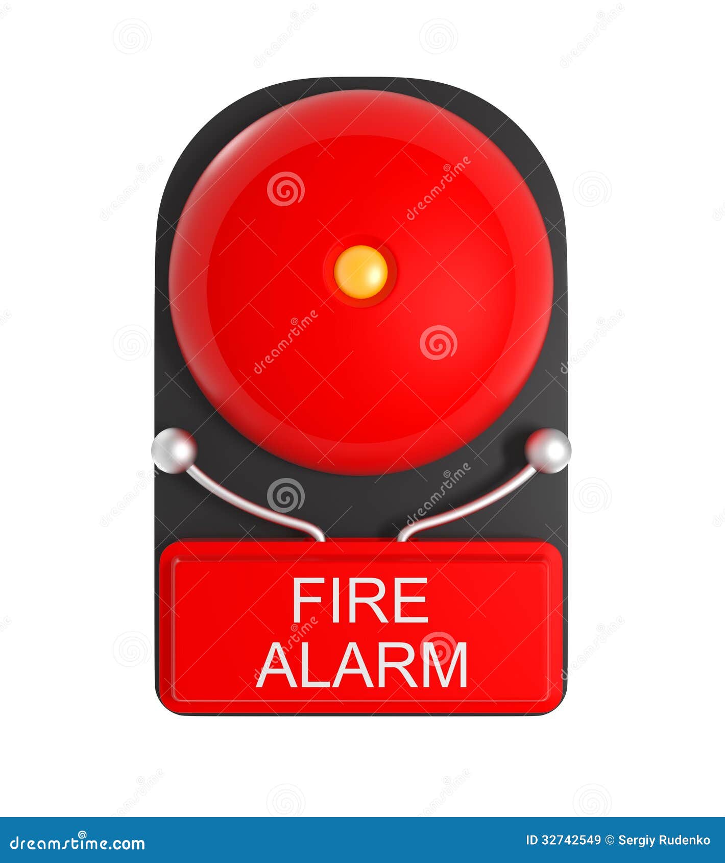 Design Pattern of Red Fire Alarm Isolated on White Stock Illustration ...