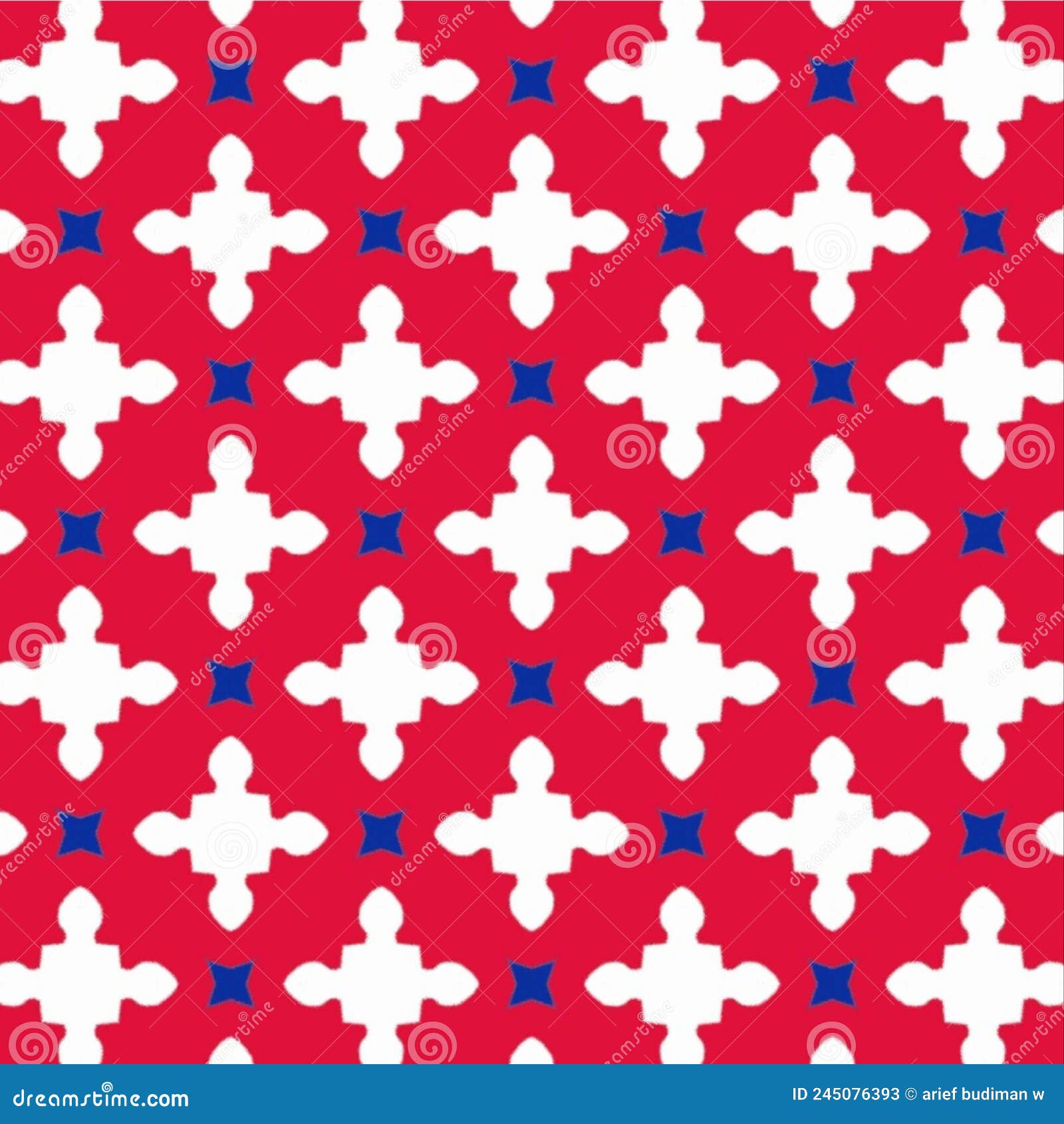 Design Patterns with Simple Red White Blue Colors. Stock Illustration ...