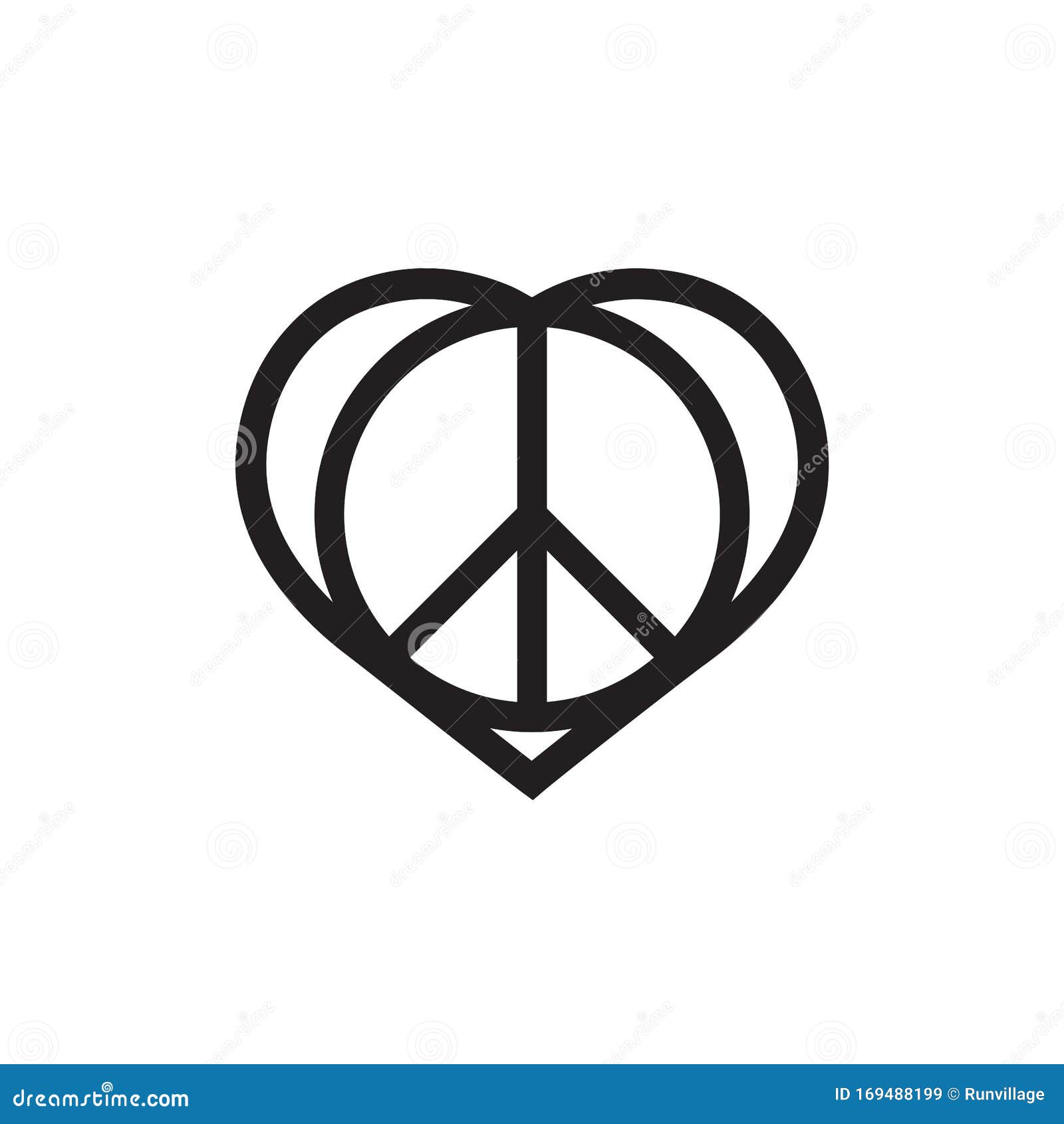 Design of Peace, Love, Vector Design Element Stock Illustration ...