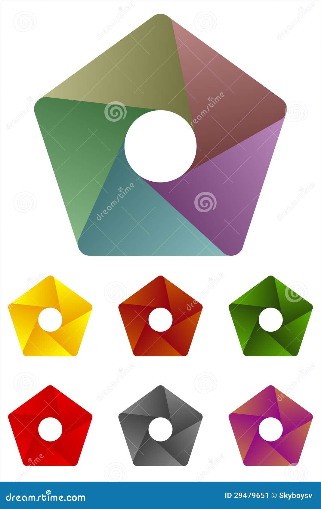 Design Pentagonal, Hexagonal Logo Element. Cartoon Vector ...