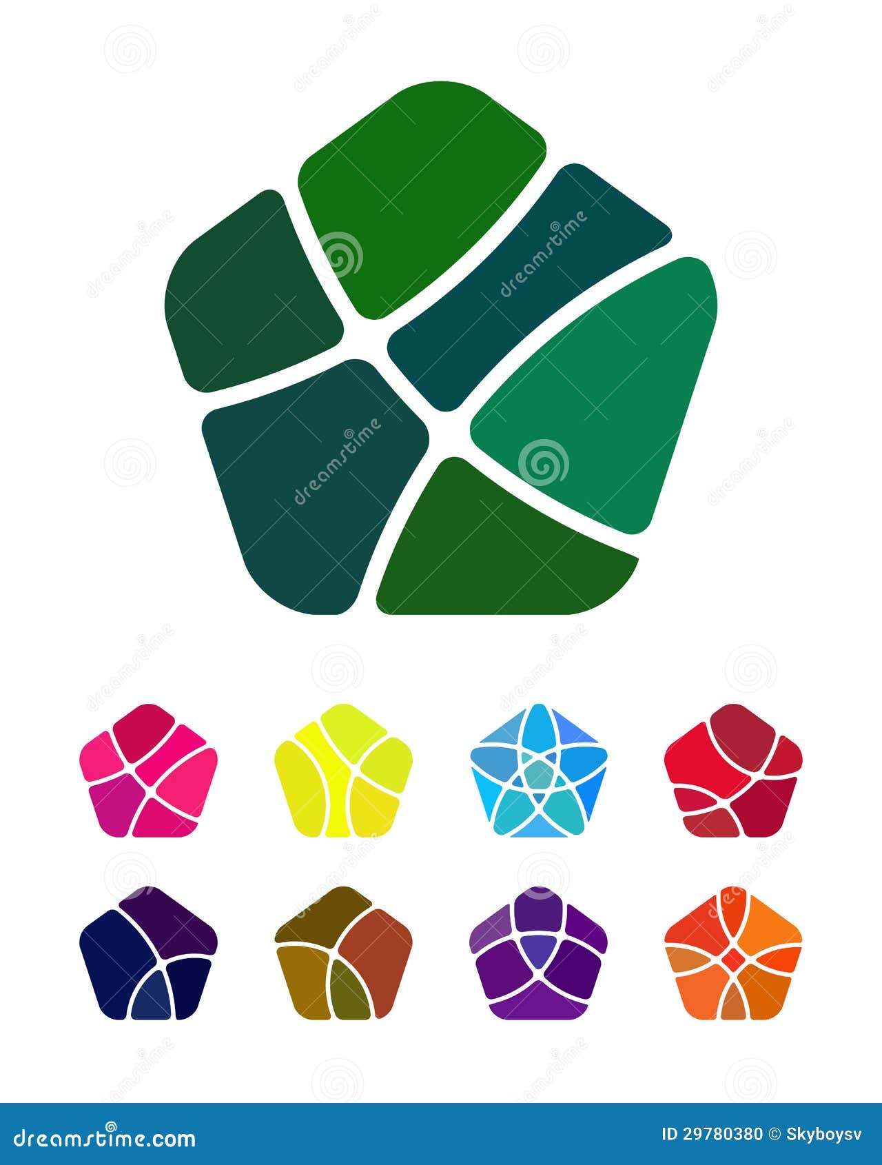 Design Pentagonal Vector Logo Element Stock Vector - Illustration of ...