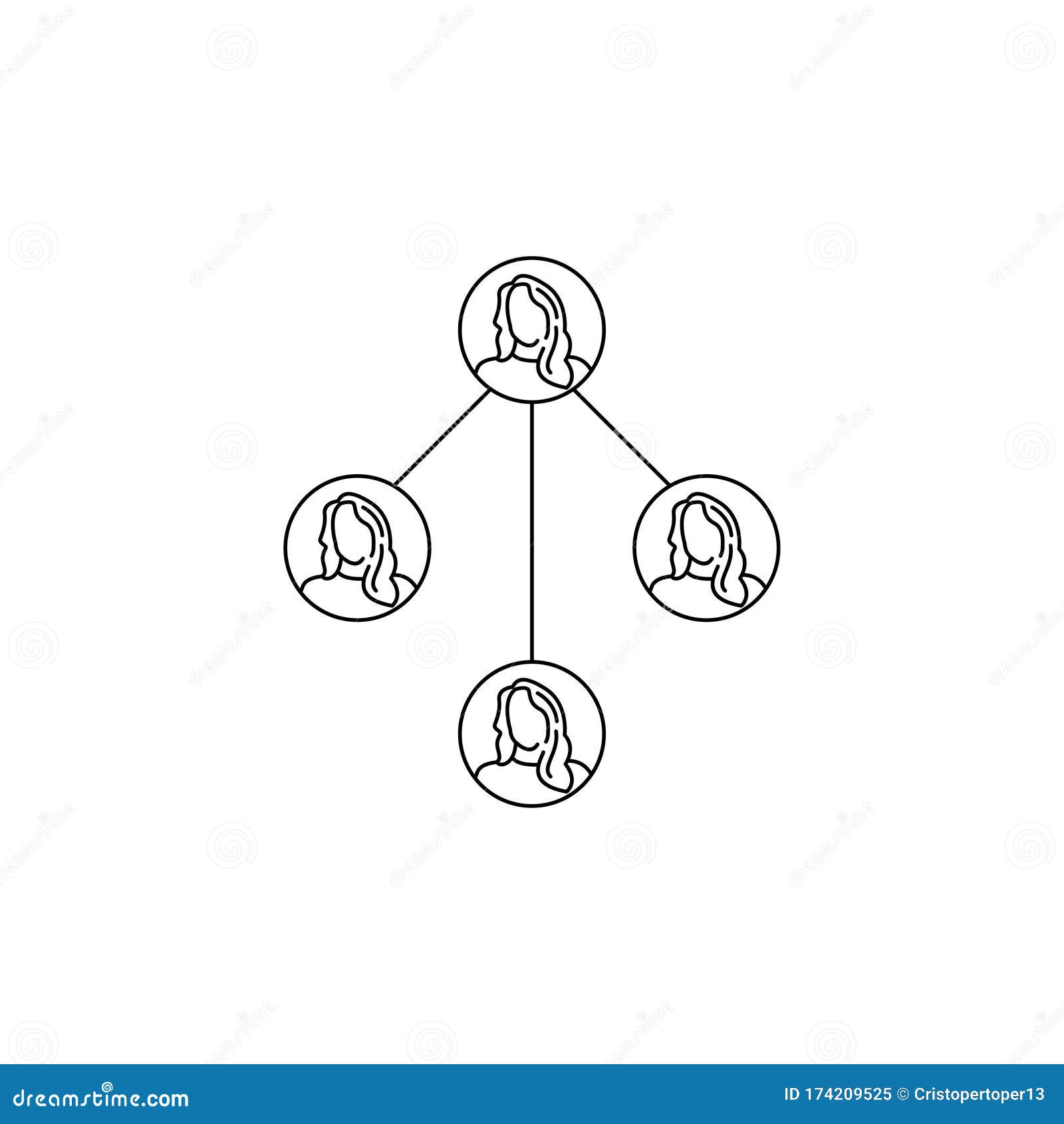 Design People Icon Female Social Network Share Connection Vector Stock ...