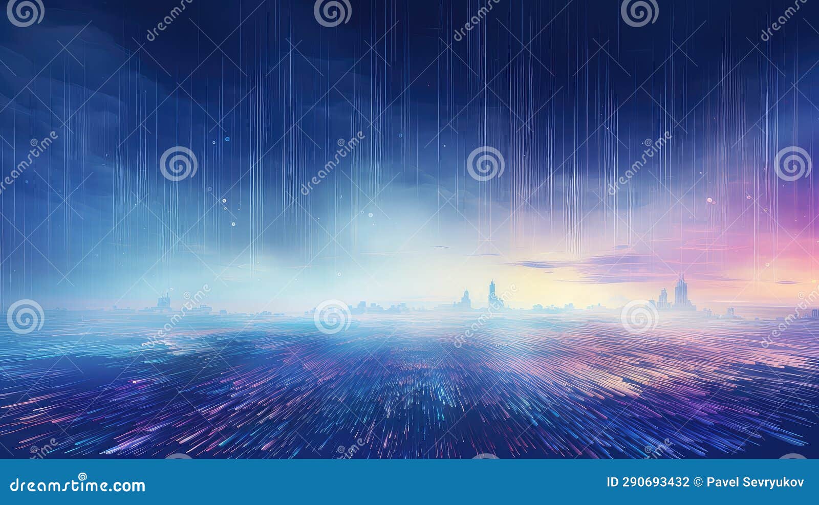 Design Pixelated Dreams Landscape Stock Illustration - Illustration of ...