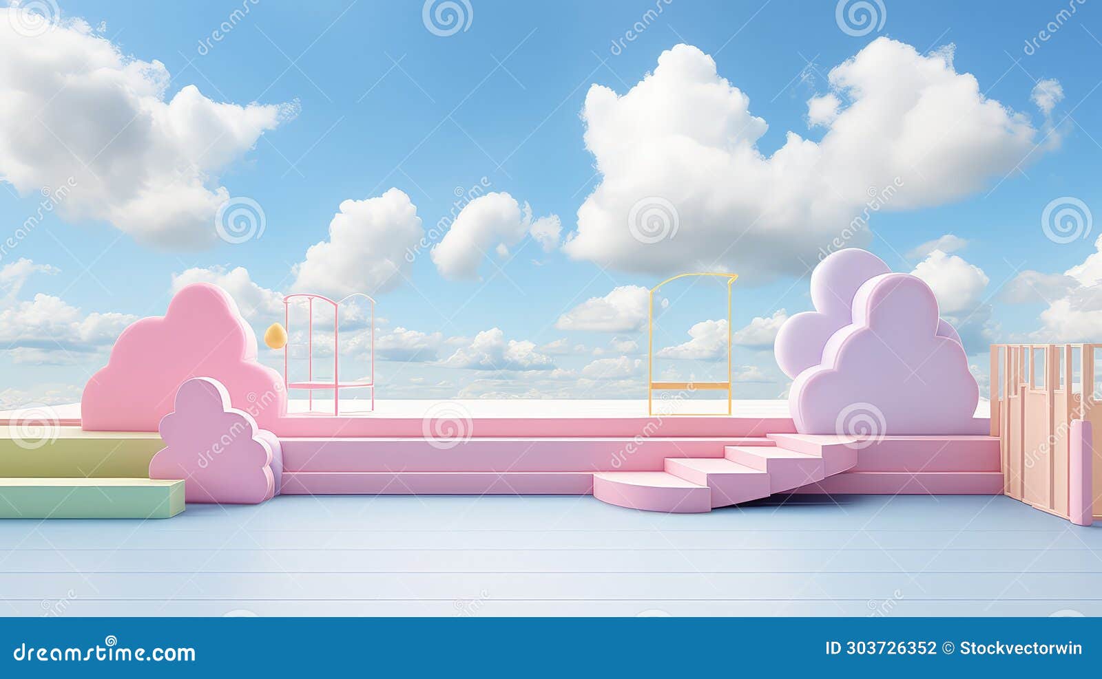Design Platform Pastel Background Stock Illustration - Illustration of ...