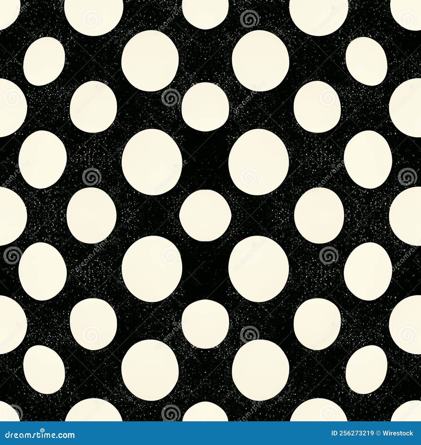 Design of Polka Dot Circles in a Seamless Pattern Stock Illustration ...