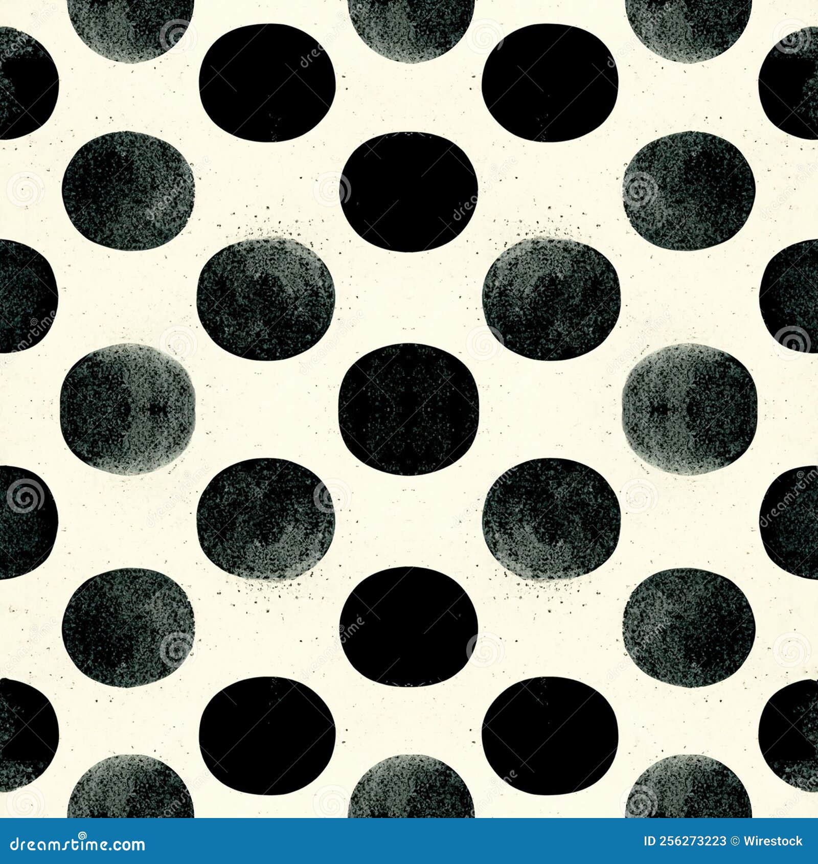Design of Polka Dot Circles in a Seamless Pattern Stock Illustration ...