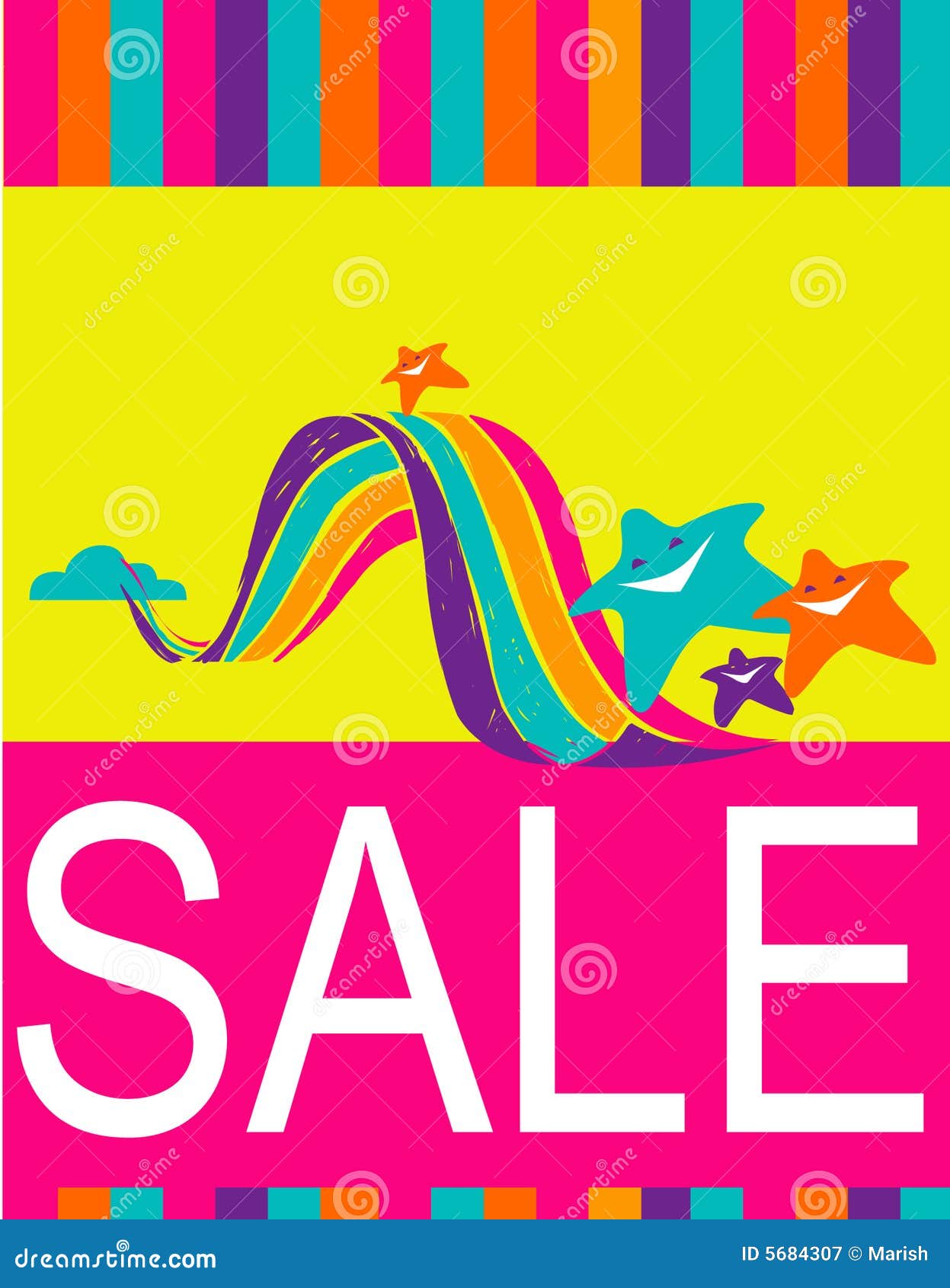 Shopping Bag With Sale Sing In Hand Drawn Doodle Style. Vector ...