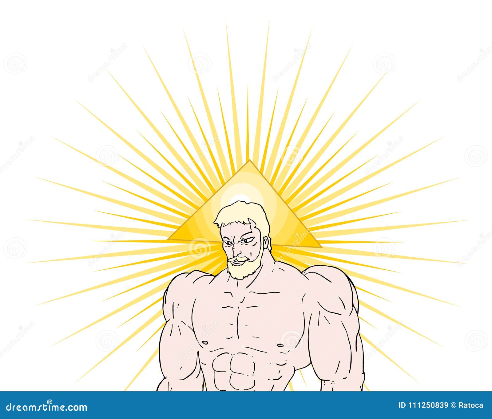 Powerful god draw stock vector. Illustration of power - 111250839