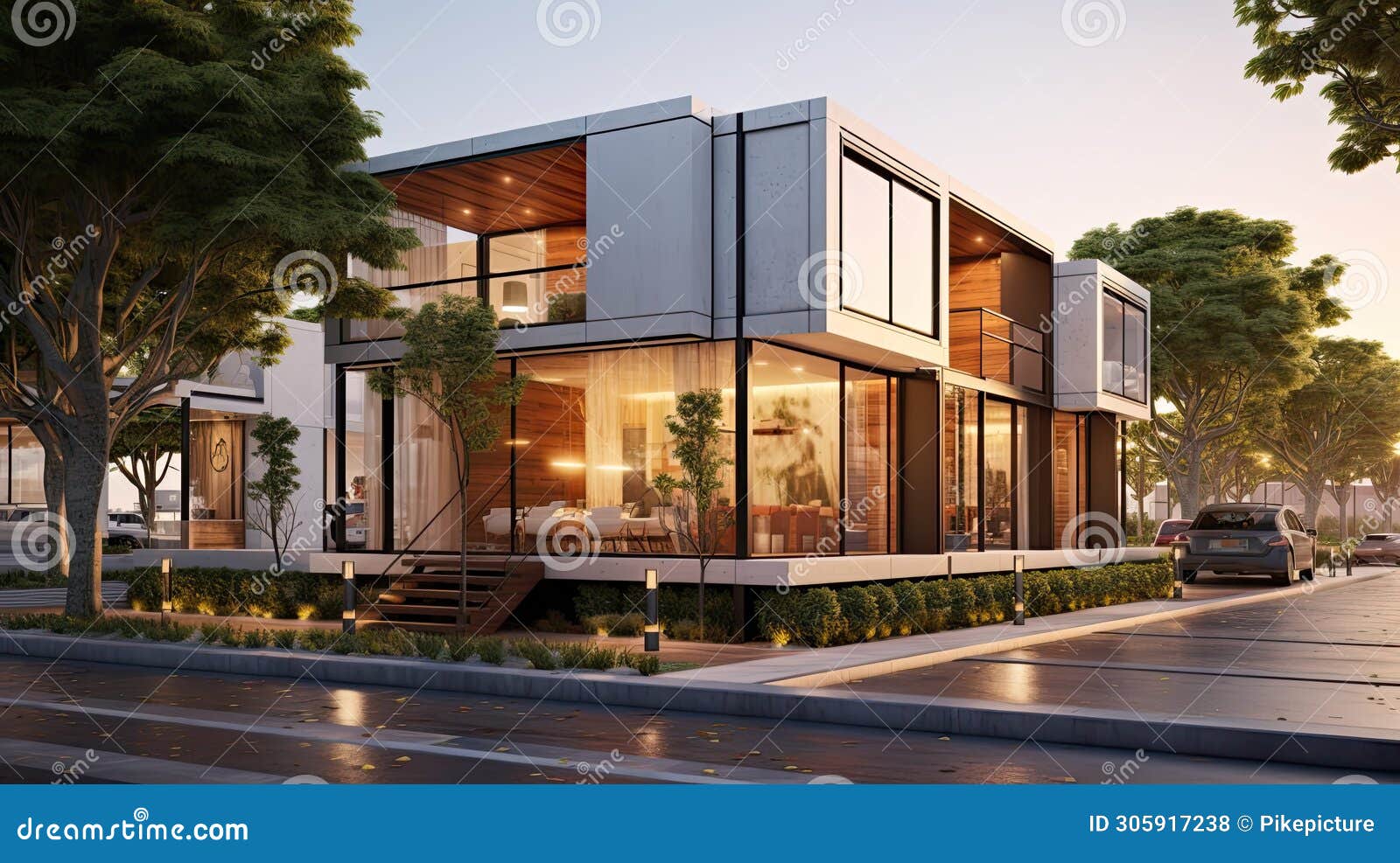 Design prefab building stock illustration. Illustration of minimalistic ...