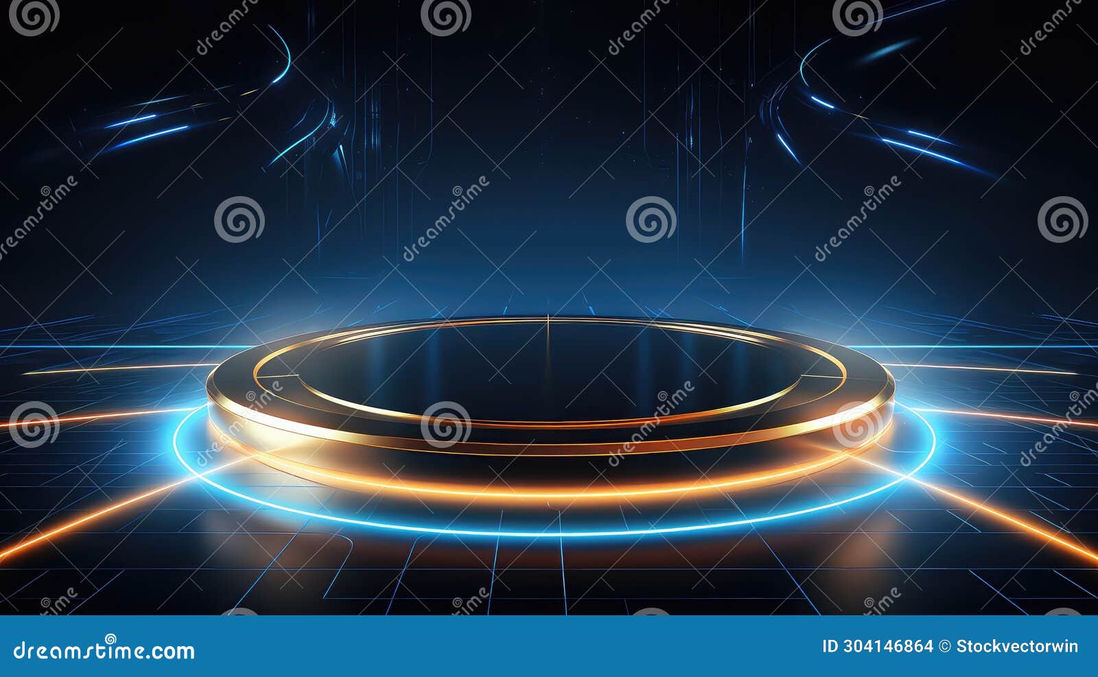 Design Presentation Round Background Stock Illustration - Illustration ...