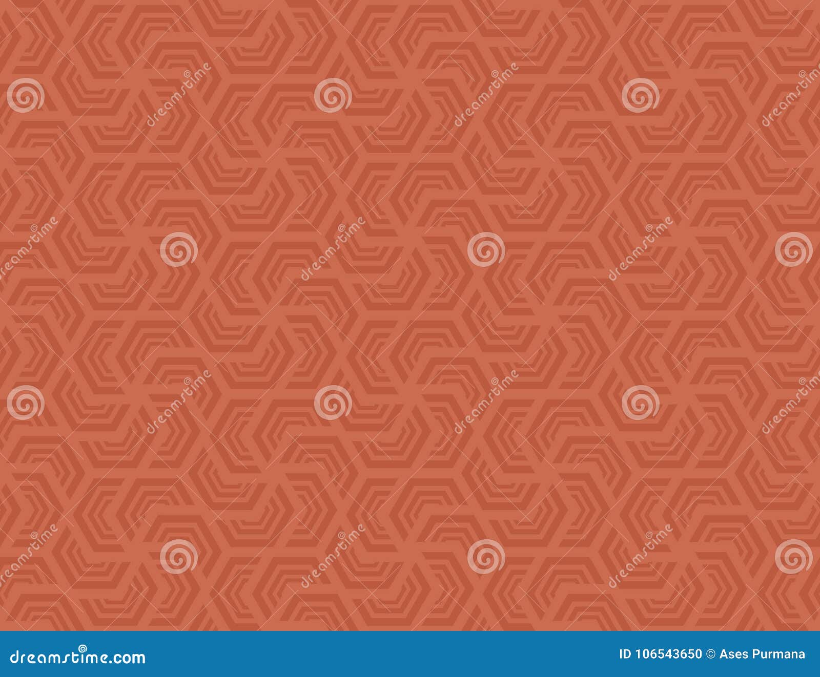 Seamless Hexagonal Pattern . Design Light Red on Red Stock Illustration ...
