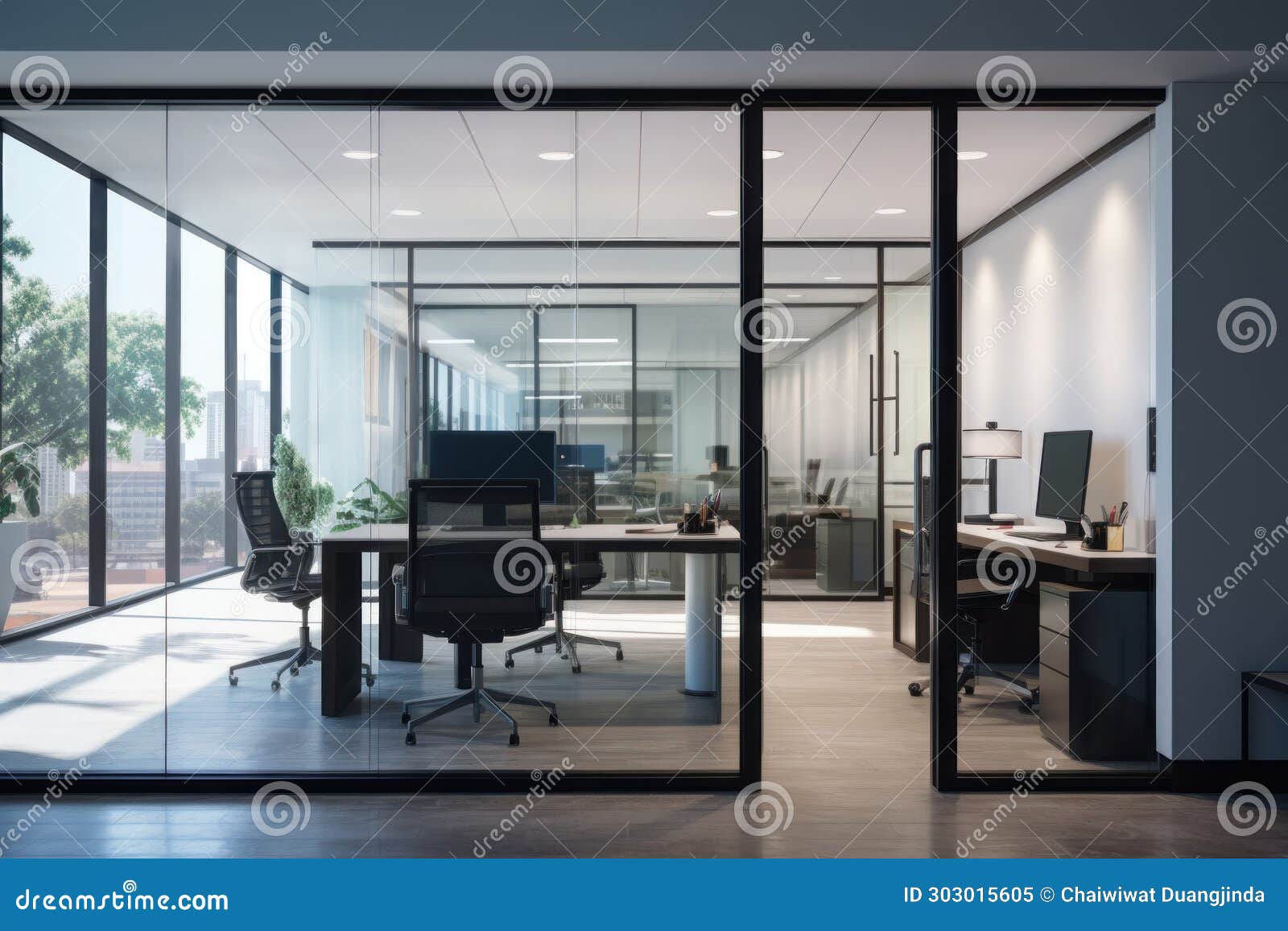 Design a Private Office within a Data Center Featuring Modern ...