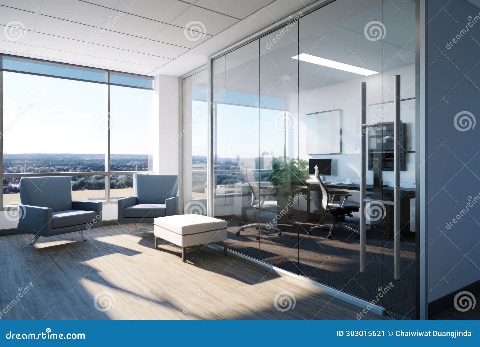 Design a Private Office within a Data Center Featuring Modern ...
