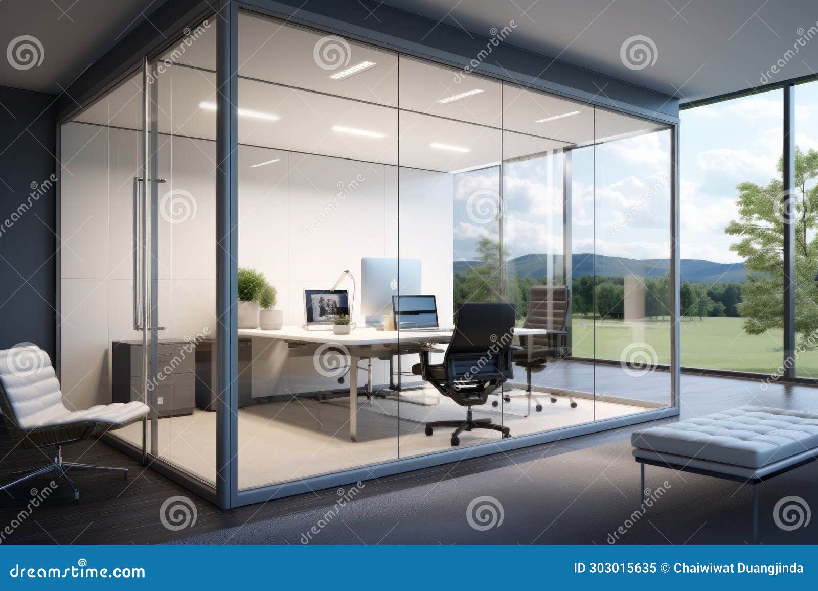 Design a Private Office within a Data Center Featuring Modern ...