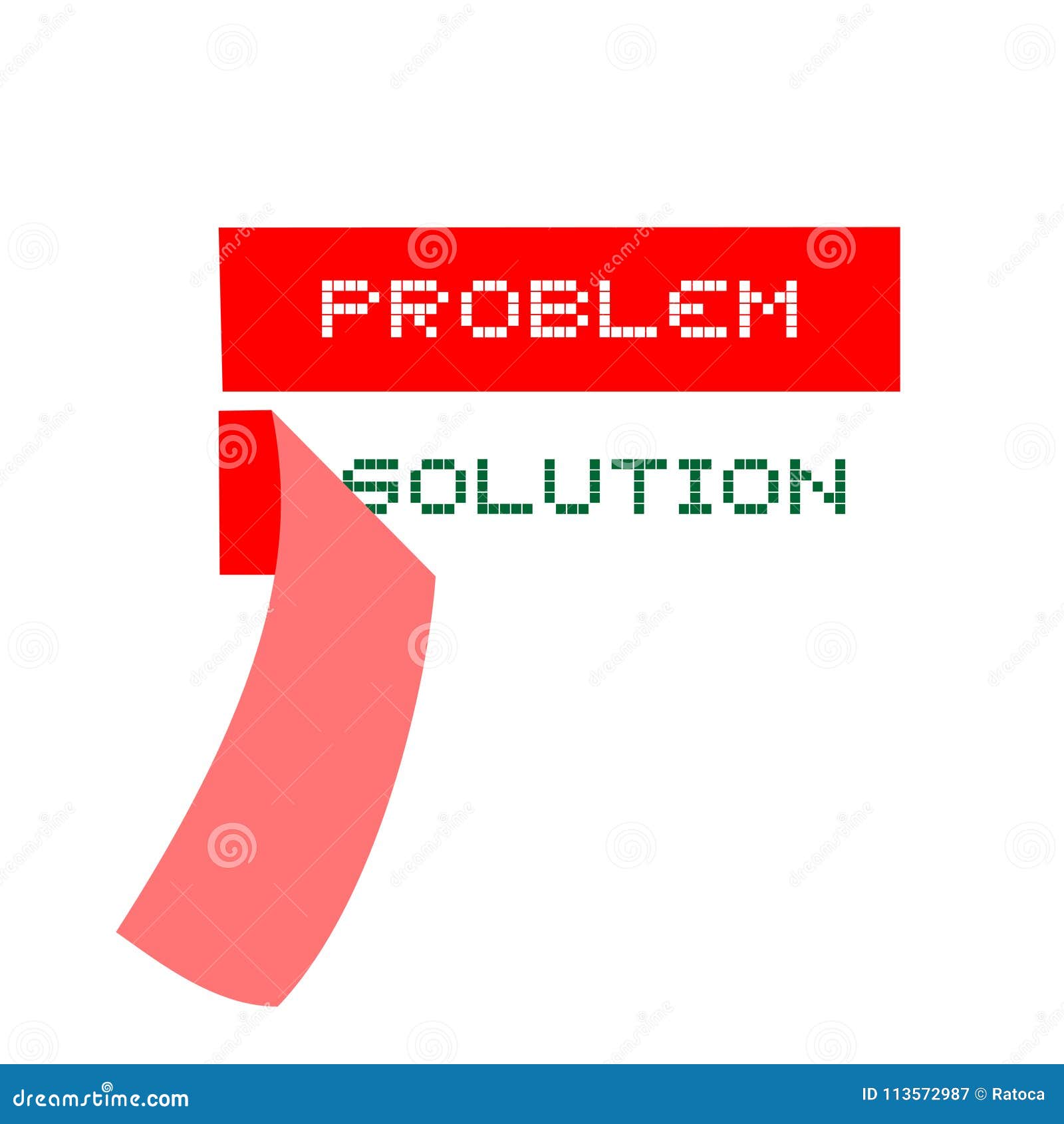 Problem and Solution Message Stock Vector - Illustration of sticker ...