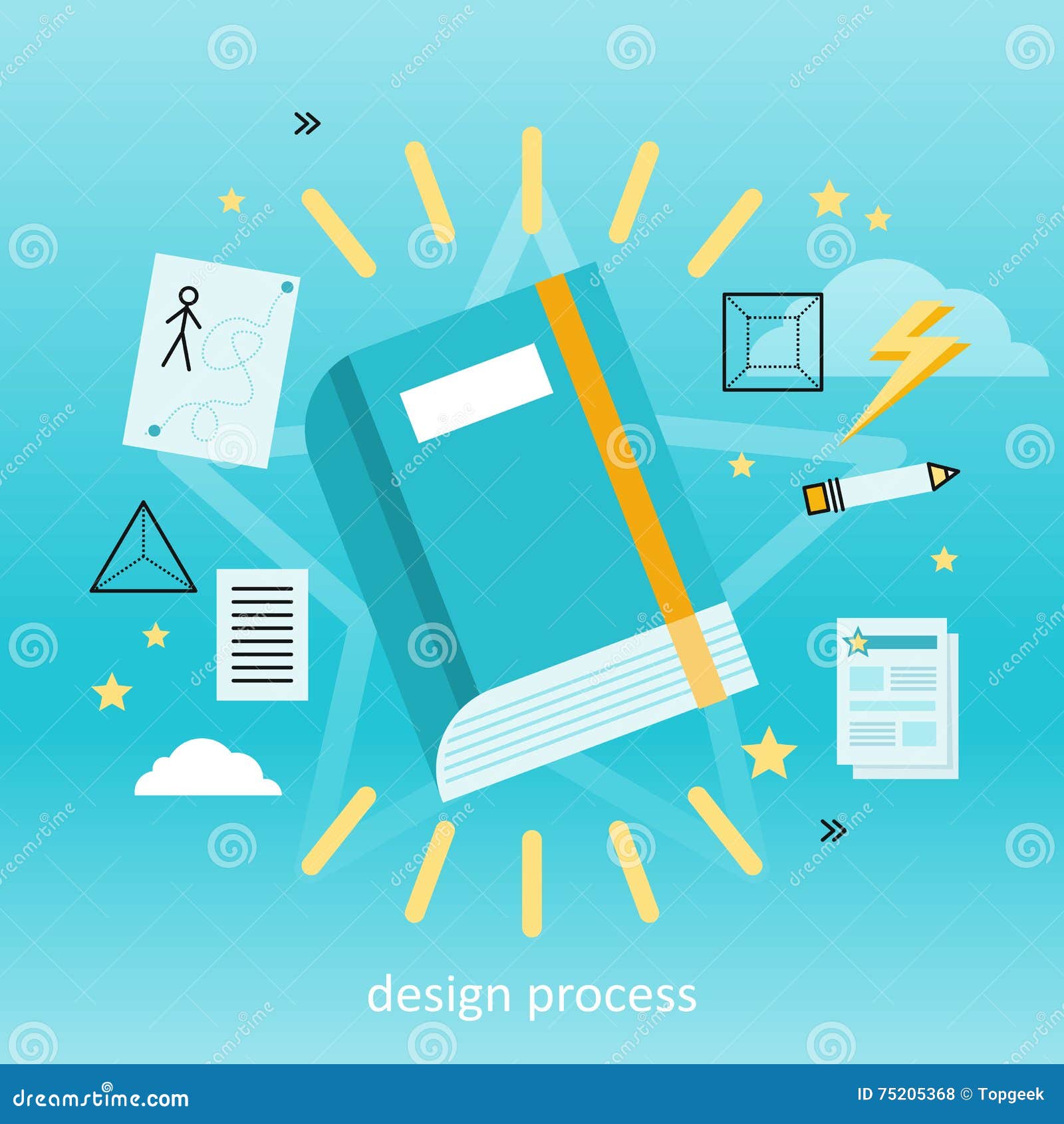 Design Process Concept stock vector. Illustration of plan - 75205368