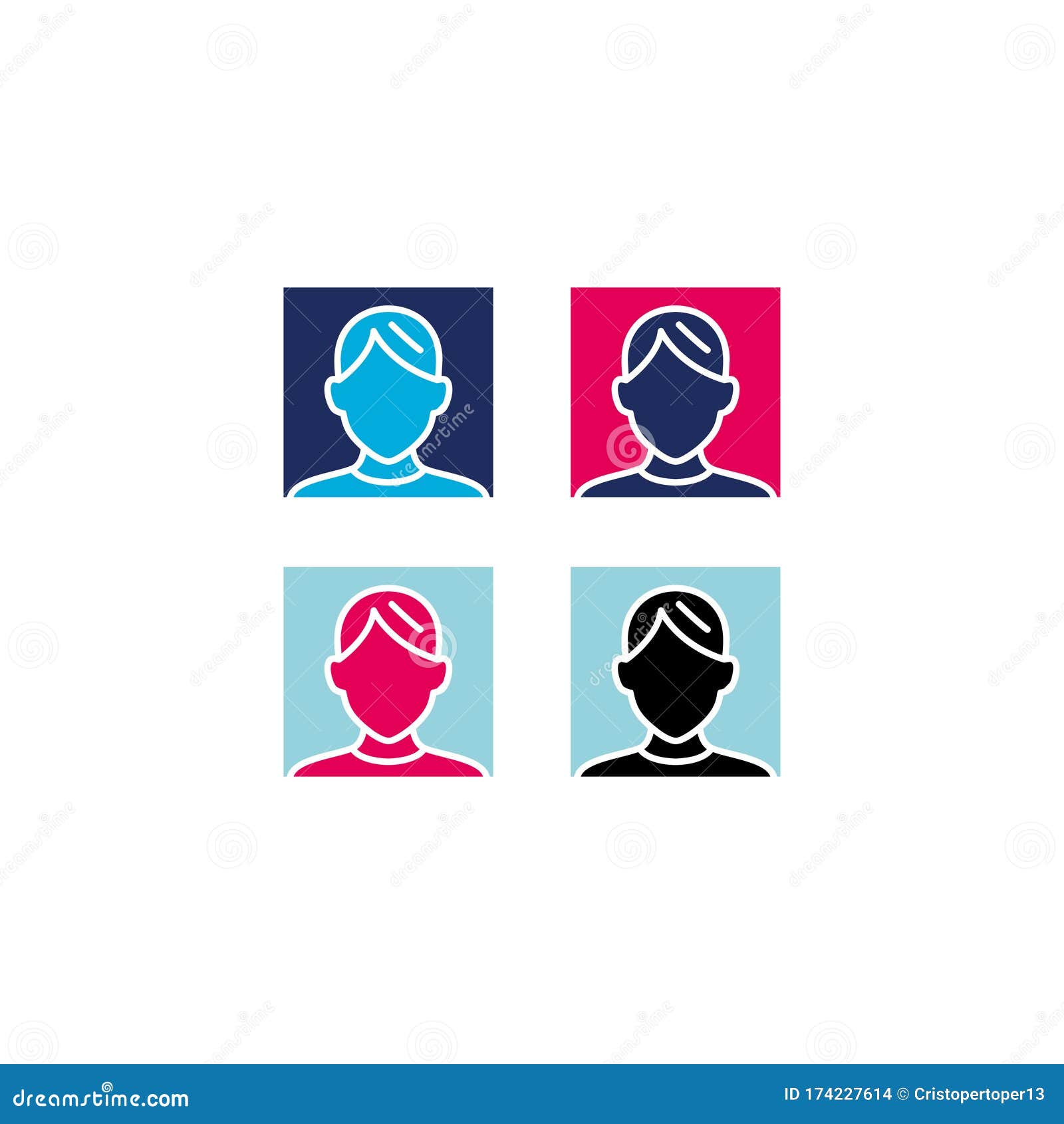 Design Profile Icon Male Vector Stock Vector - Illustration of person ...