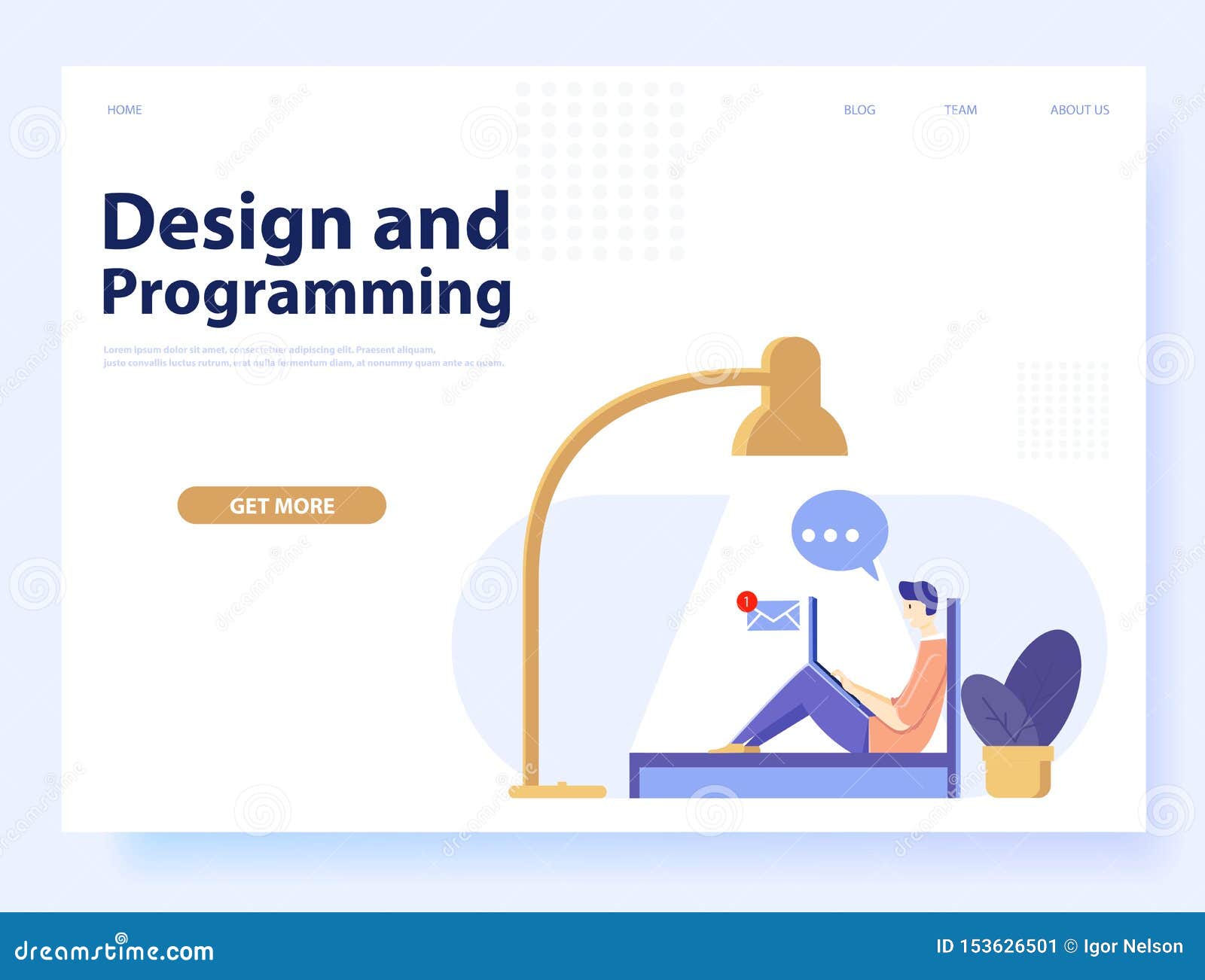 Design and Programming Concept for Website and Mobile. Web Page. Vector ...