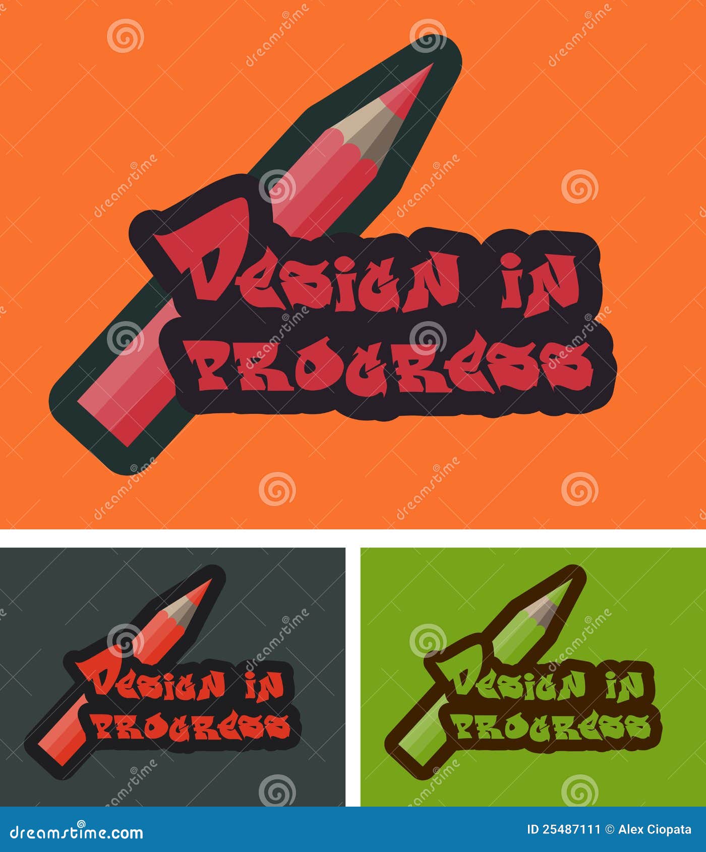 Design in progress stock vector. Illustration of project - 25487111