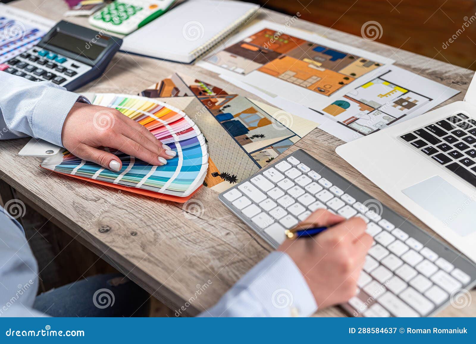 Design Project of a New House with Choose Perfect Color Stock Image ...