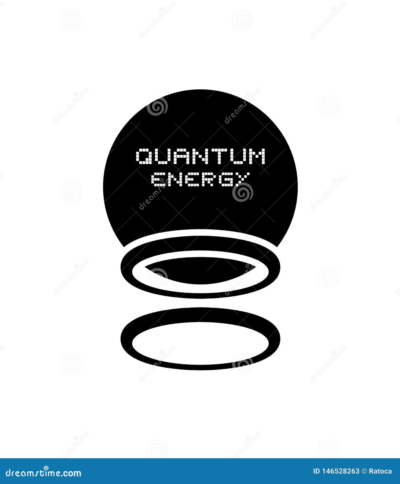 Design of Quantum Energy Symbol Stock Vector - Illustration of nuclear ...