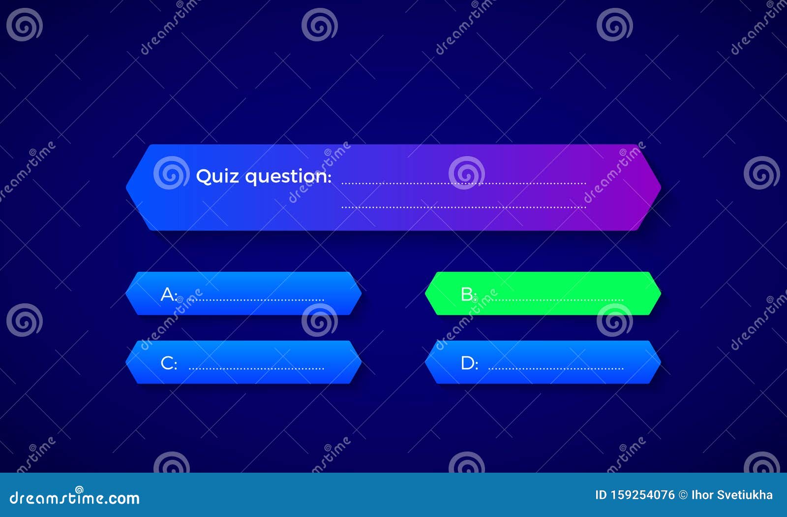 Design of Quiz in Blue Color. Question and Four Answer Option. Correct ... Design of Quiz in Blue Color. Question and Four Answer Option. Correct ...