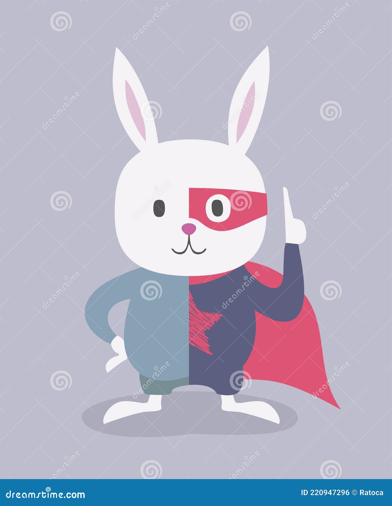 Design of Rabbit Hero Illustration Stock Vector - Illustration of mask ...