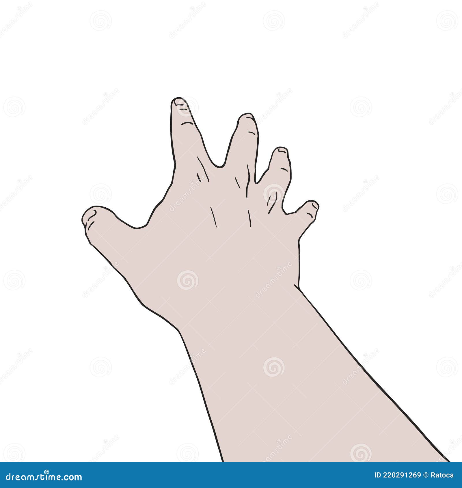Design of Realistic Hand Illustration Stock Vector - Illustration of ...