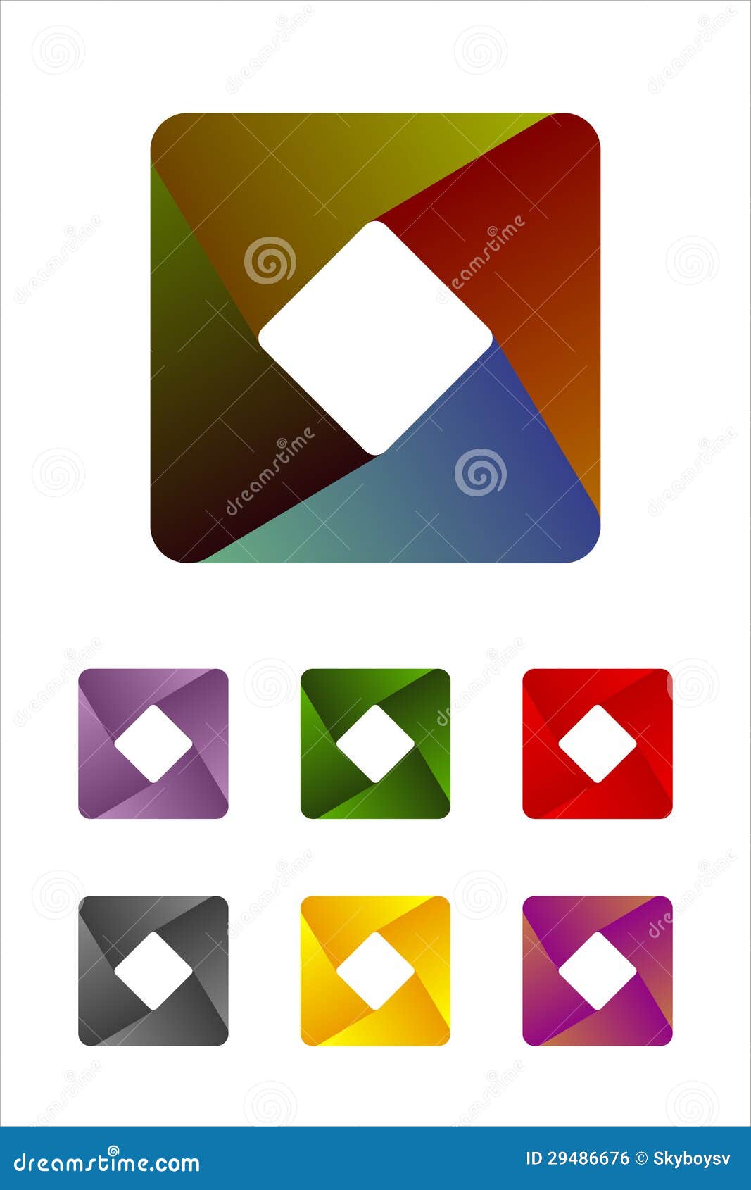 Design Rectangle Logo Element. Stock Vector - Illustration of element ...