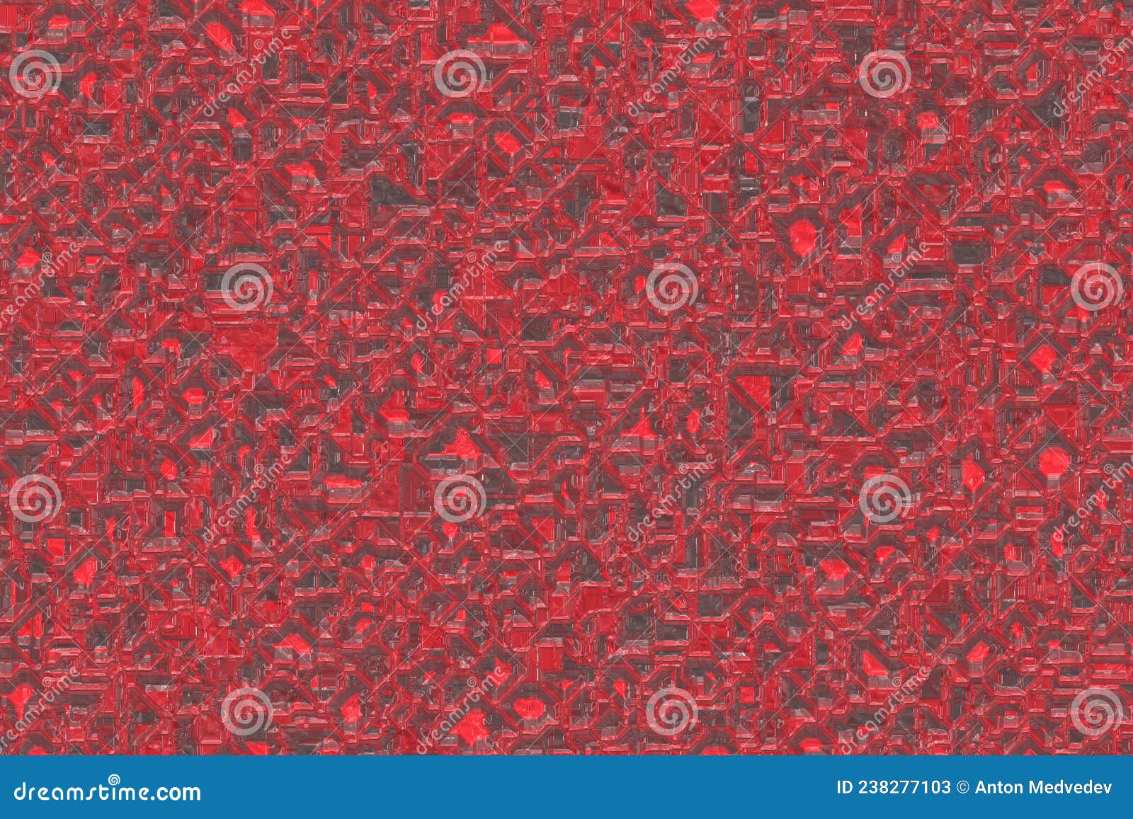 Beautiful Red Hi-tech Electronic Pattern Digital Drawn Background or ...