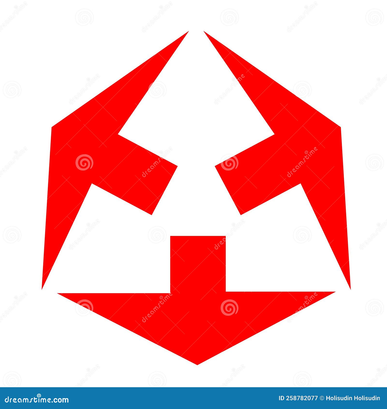 Design Red Three Arrow Logo Stock Illustration - Illustration of three ...