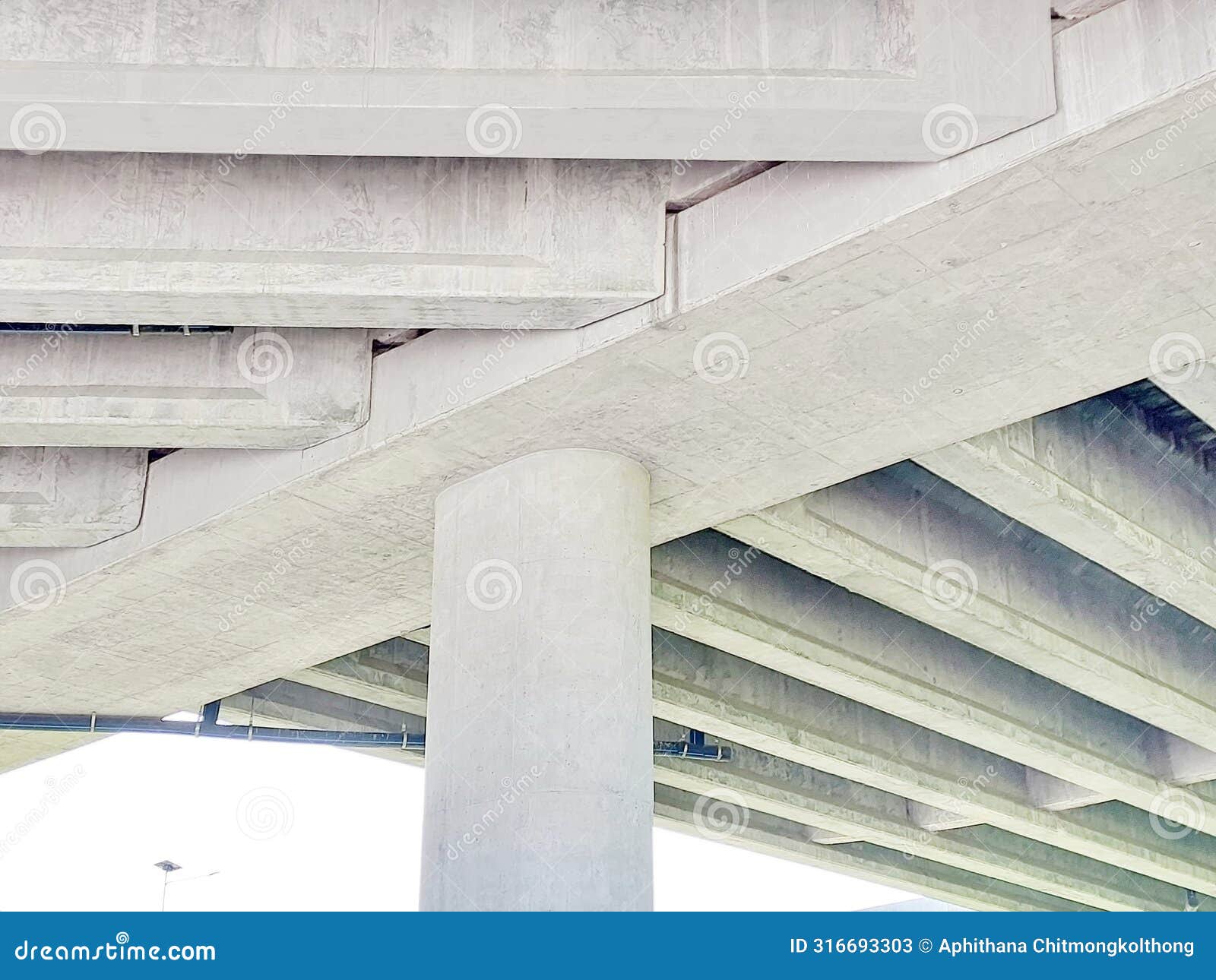Design a Reinforced Concrete Structure at the Bottom of an Elevated Road Stock Image - Image of ...