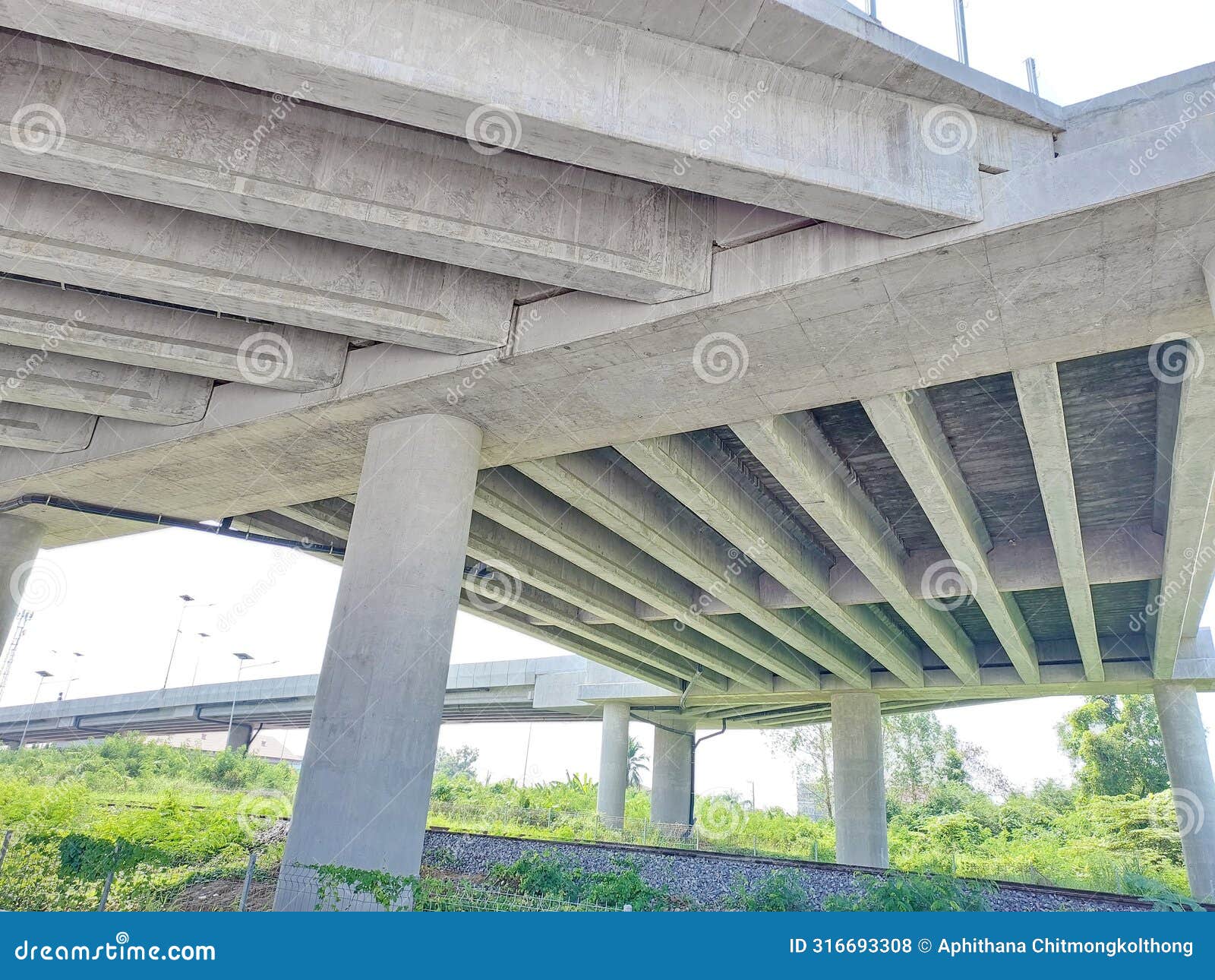 Design A Reinforced Concrete Structure At The Bottom Of An Elevated Road Stock Photo ...